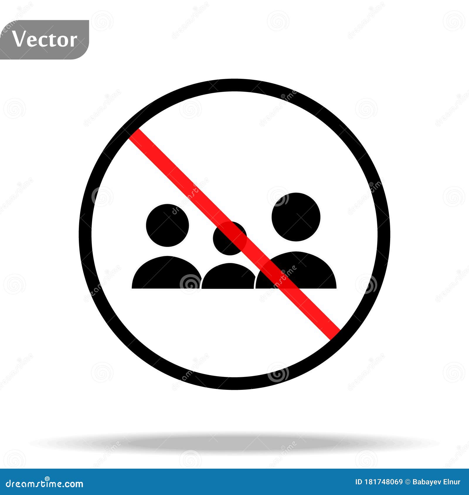 No People Allowed Sign, Vector Illustration. Eps10 Stock Illustration ...