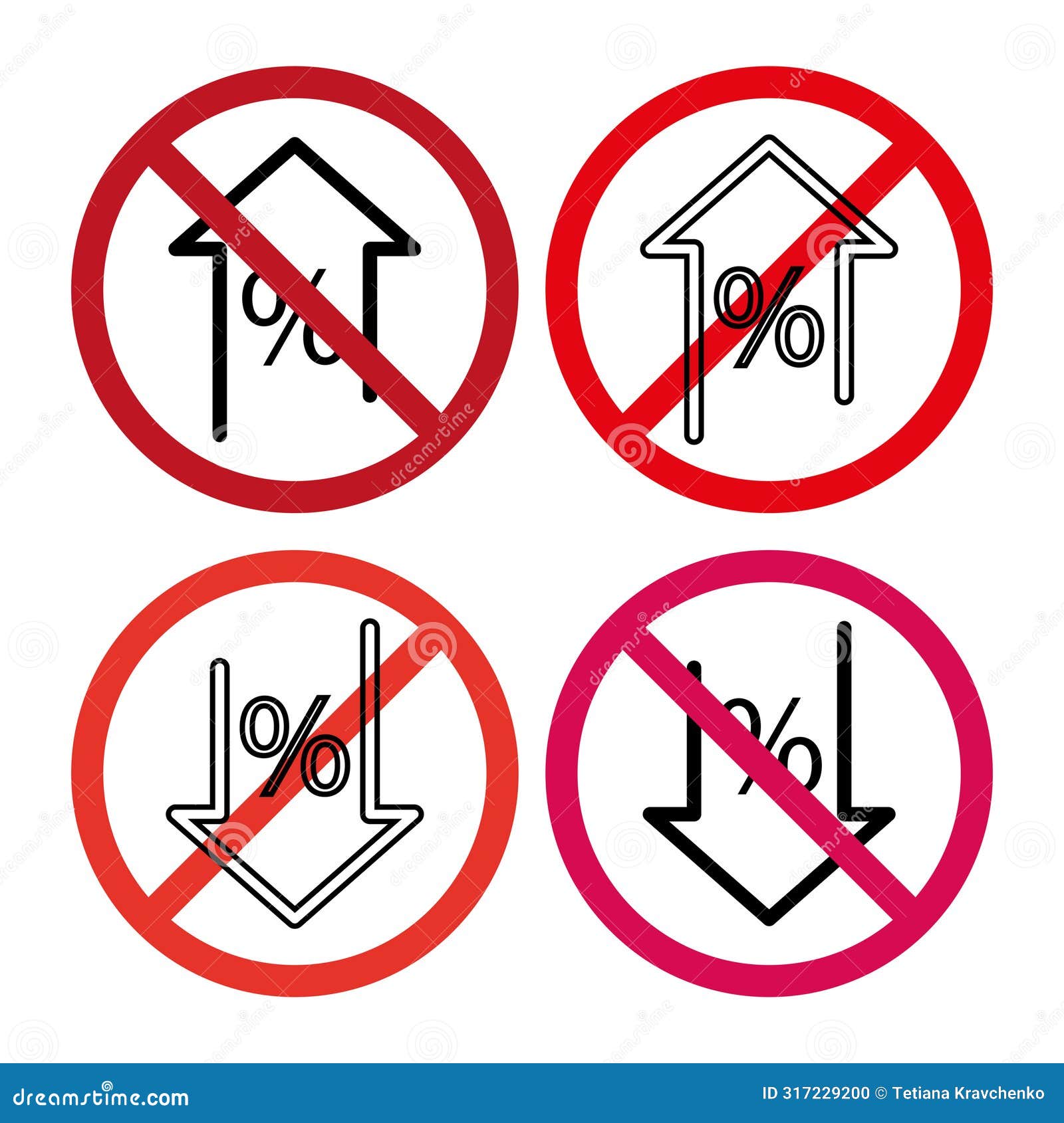 No Percentage Change Allowed. Vector Finance Icons. Interest Rate ...