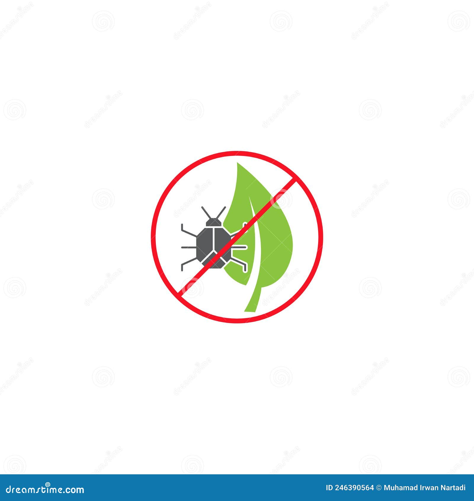No Pests on Leaf, Pest Control. Vector Icon Outline Template Stock ...