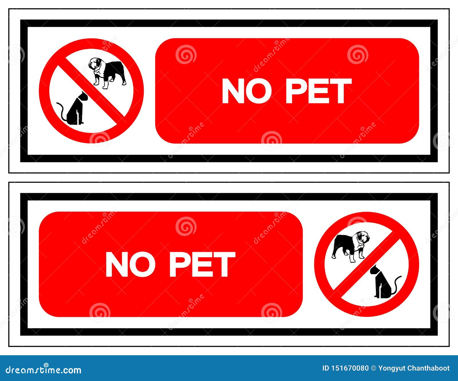 No Pet Symbol Sign, Vector Illustration, Isolate on White Background ...