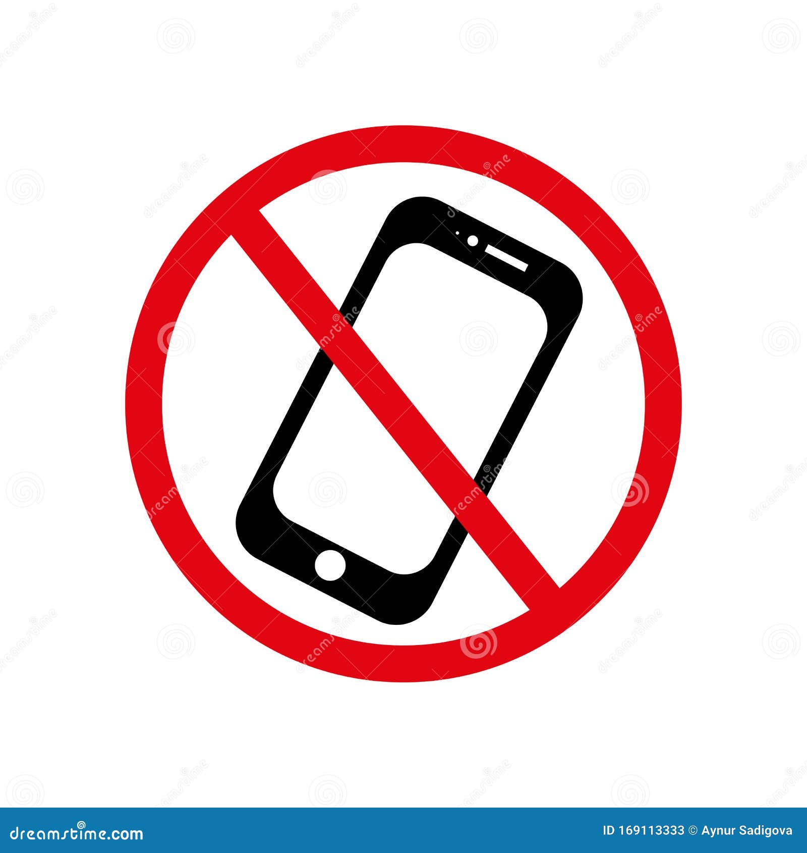No Phone Allowed Icon Vector. Sign Prohibiting the Use of a Mobile ...