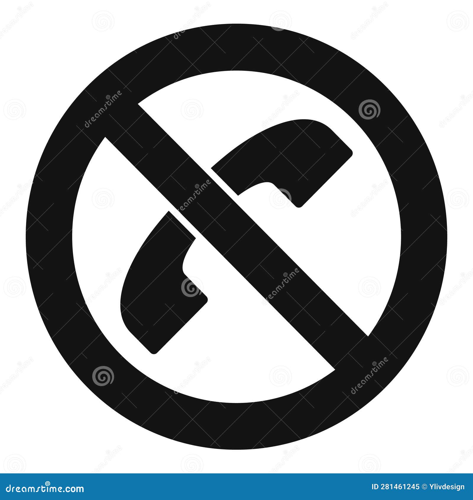 No Phone Call Icon Simple Vector. Online Internet Stock Vector ...