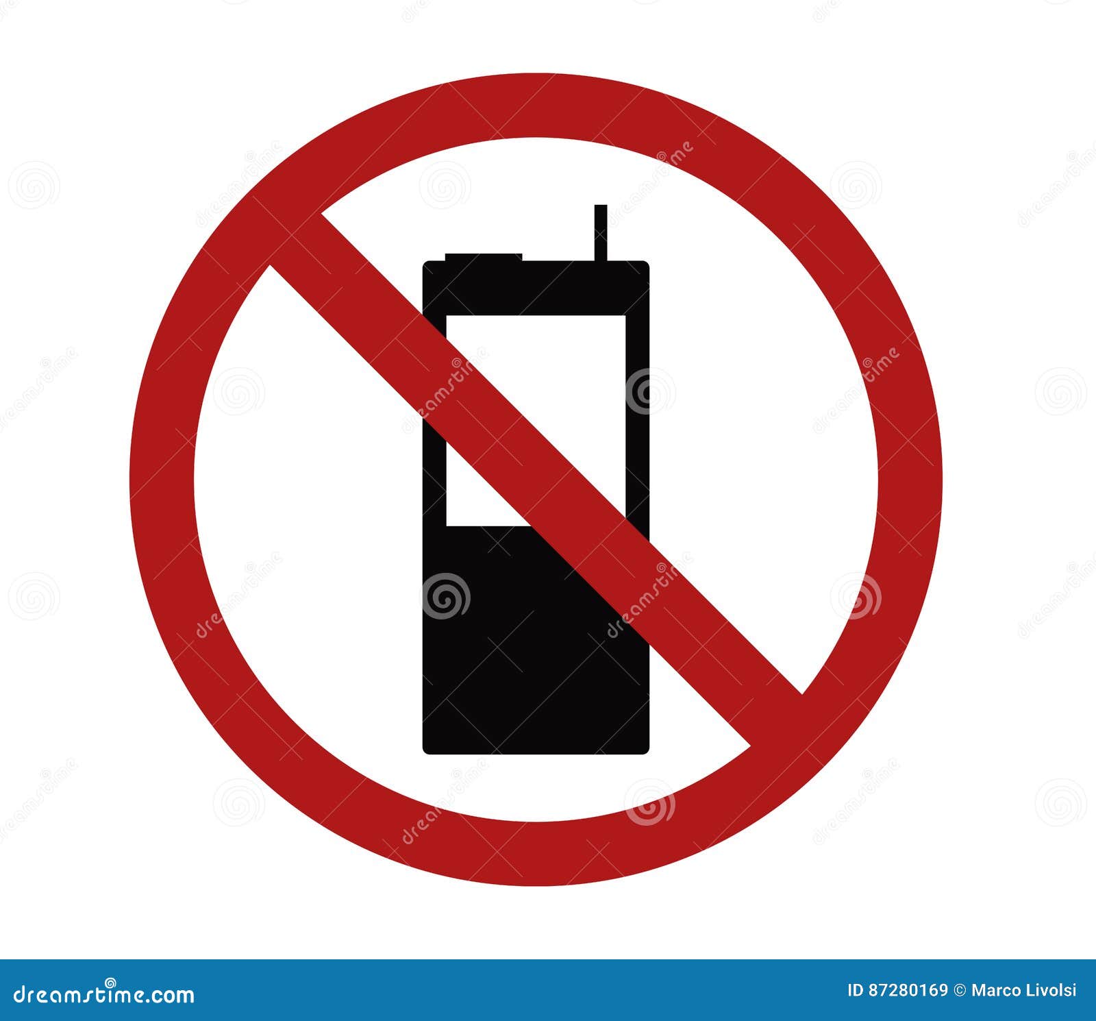 No phone icon illustrated stock illustration. Illustration of cell ...