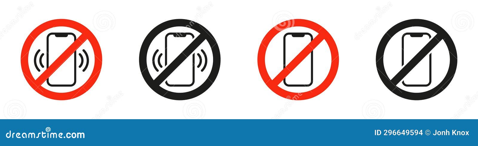 No Phone Icon Set. Turn Off Phone Icon Set. Vector Illustration Stock ...
