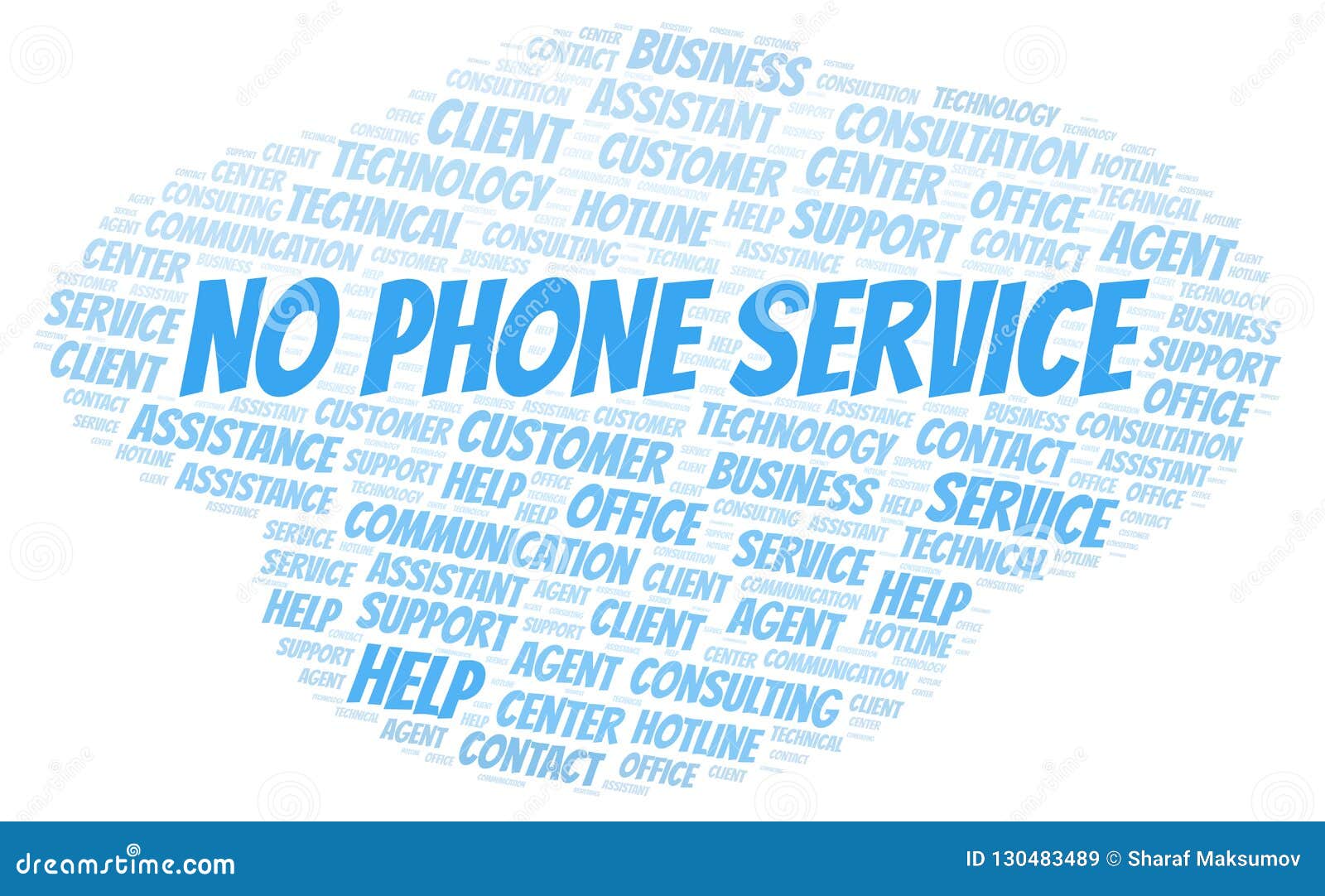 No Phone Service Word Cloud. Stock Illustration - Illustration of ...