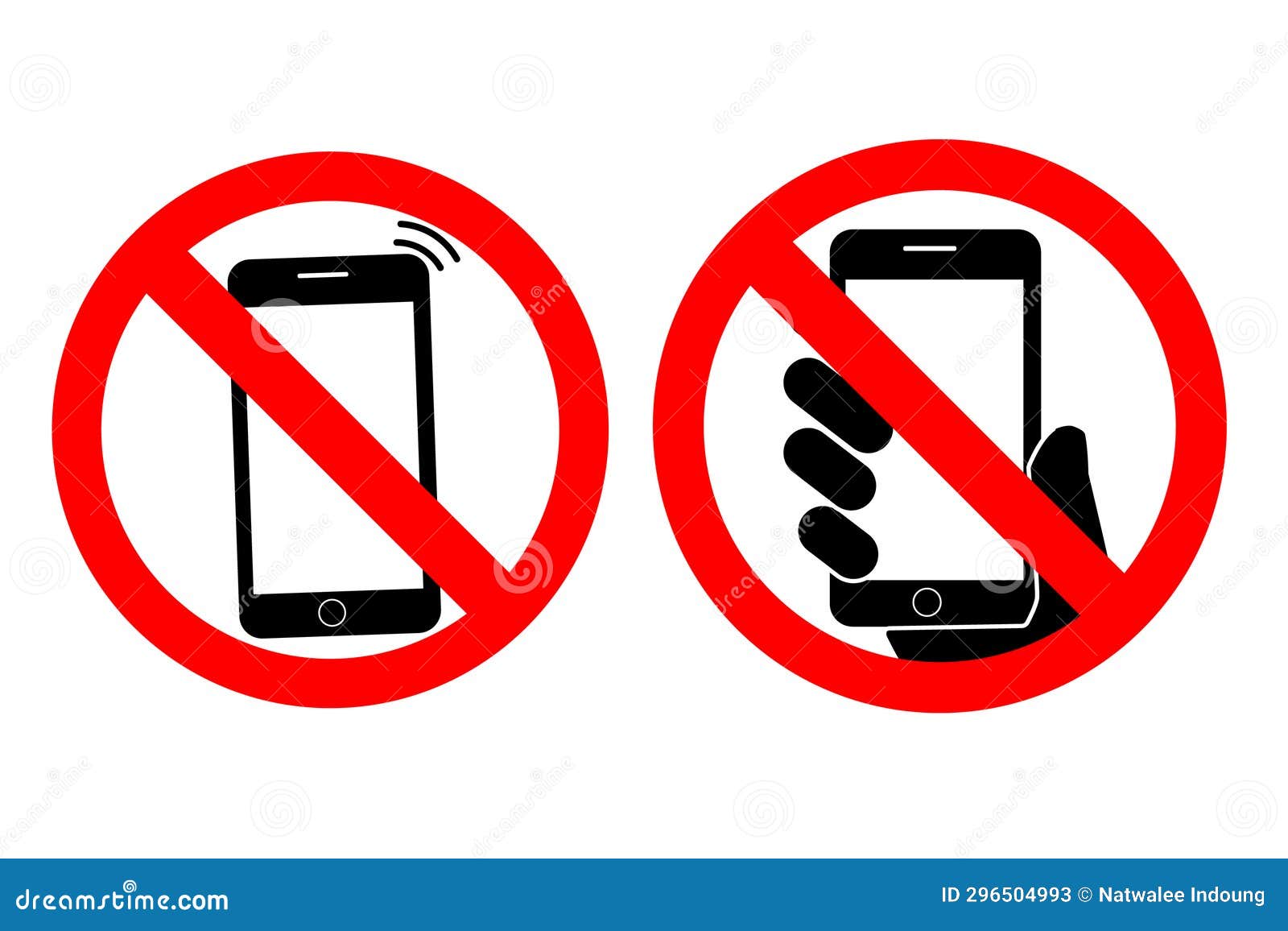 No Phone Sign. No Talking and Calling Icon. Red Cell Prohibition ...