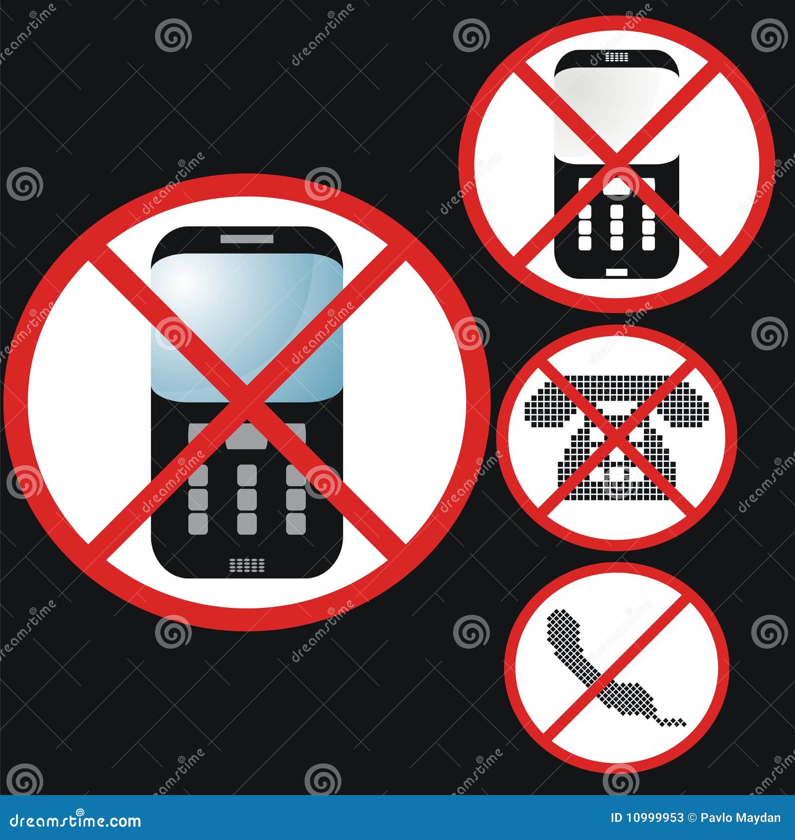 No phones set stock vector. Illustration of cell, black - 10999953