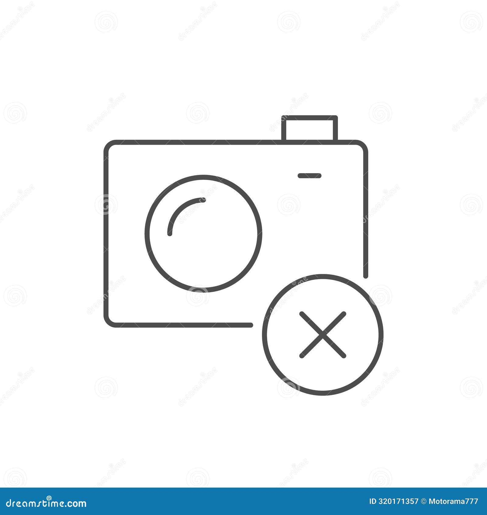 No photo camera line icon stock vector. Illustration of warning - 320171357