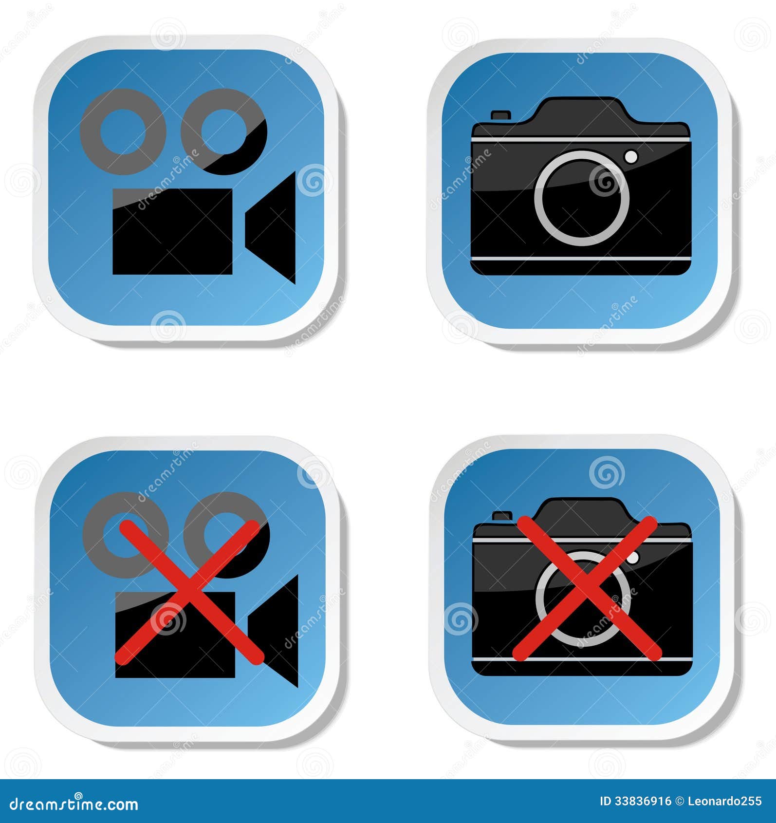 No Photo Camera Sticker Sign Stock Vector - Illustration of sticker ...