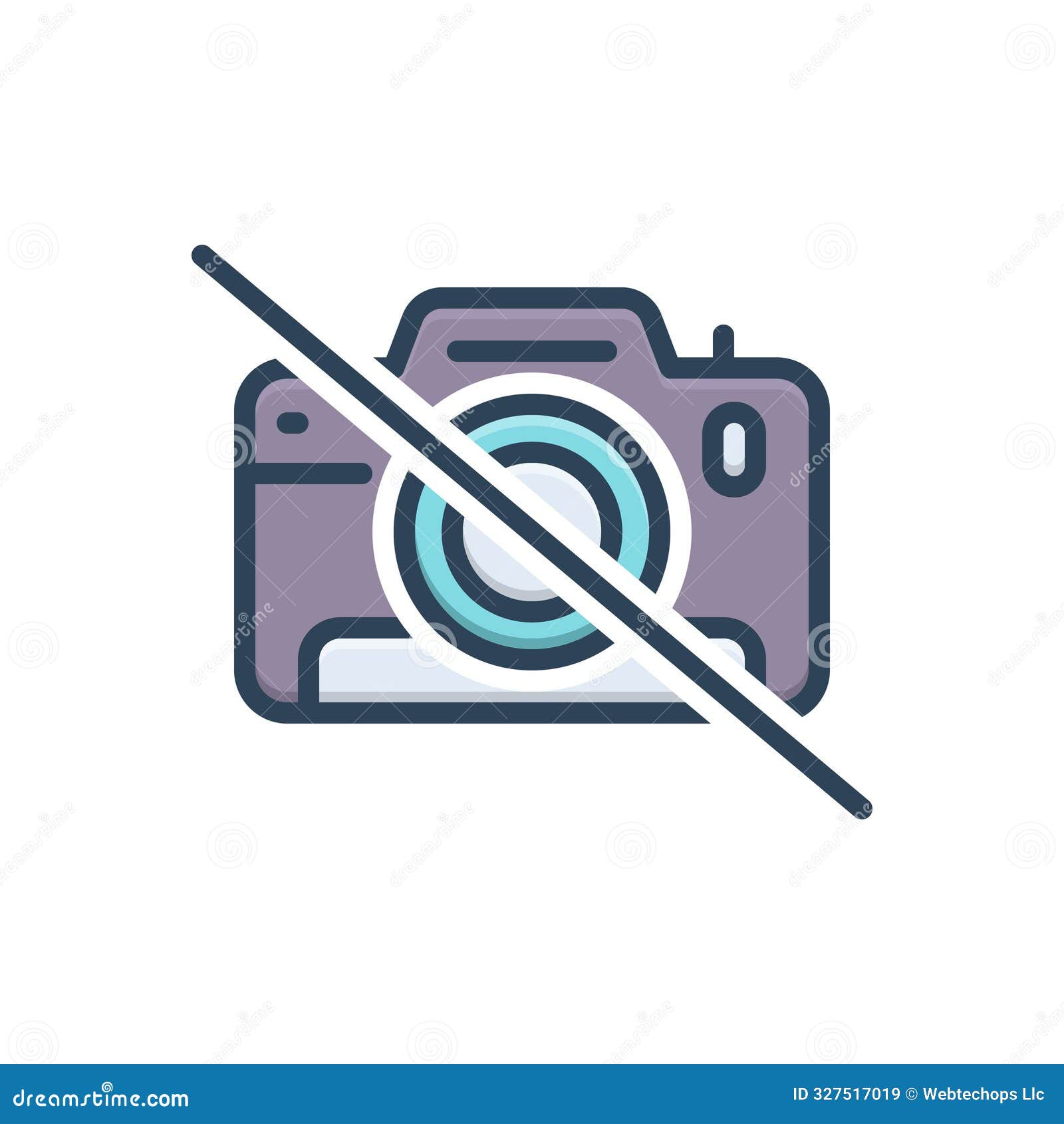 Color Illustration Icon for No Photo, Prohibited and Picture Stock ...