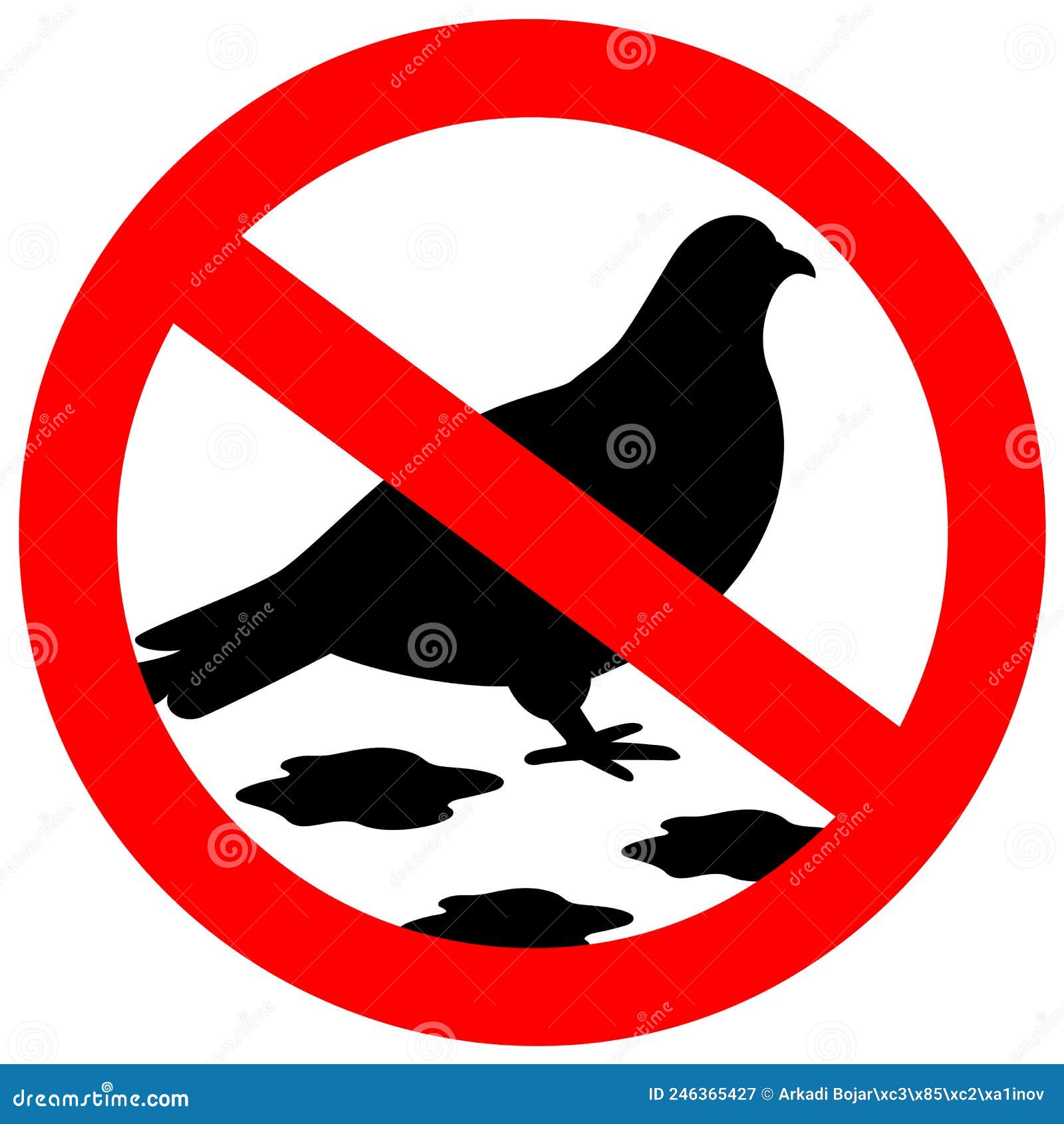 No Pigeons Allowed Vector Sign Stock Vector - Illustration of bird ...