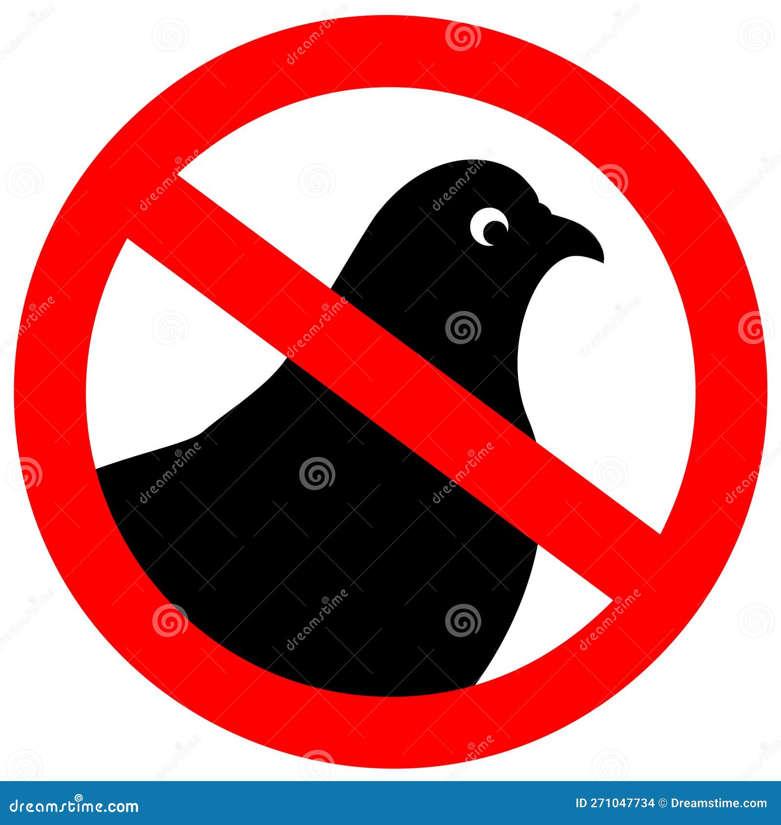 No pigeons vector sign stock vector. Illustration of restriction ...