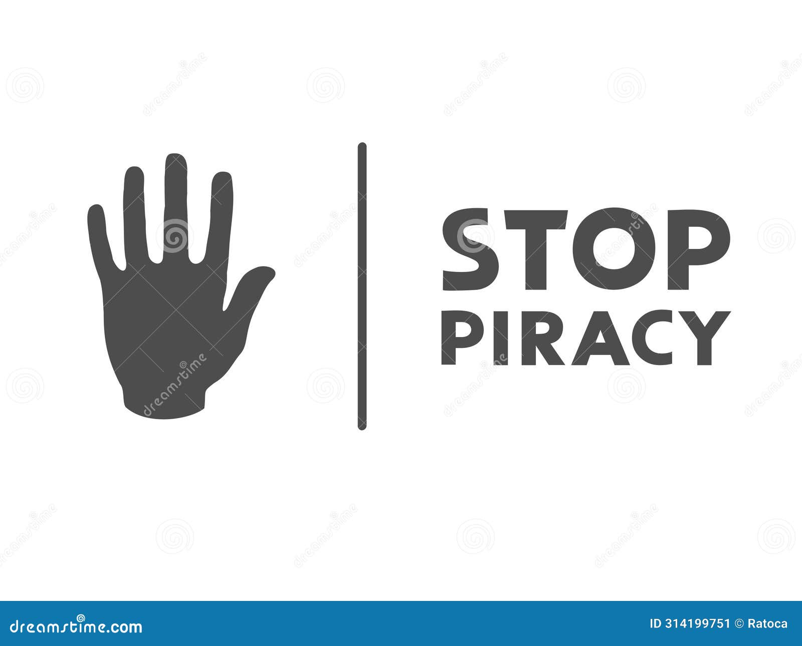 No piracy message symbol stock illustration. Illustration of piracy ...