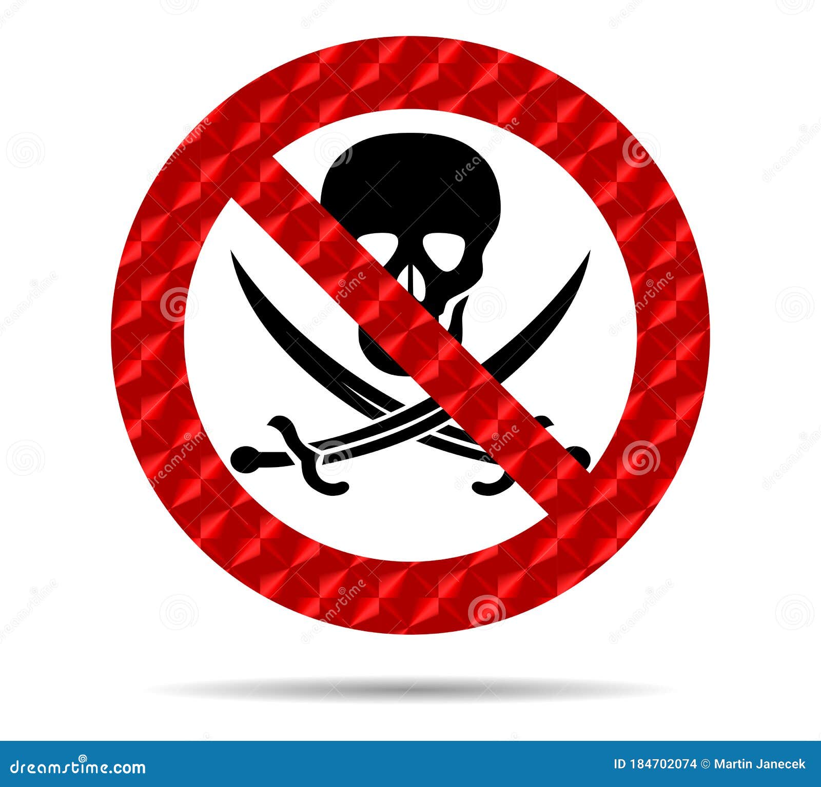 No Pirate Copy Software Sign Stock Illustration - Illustration of ...