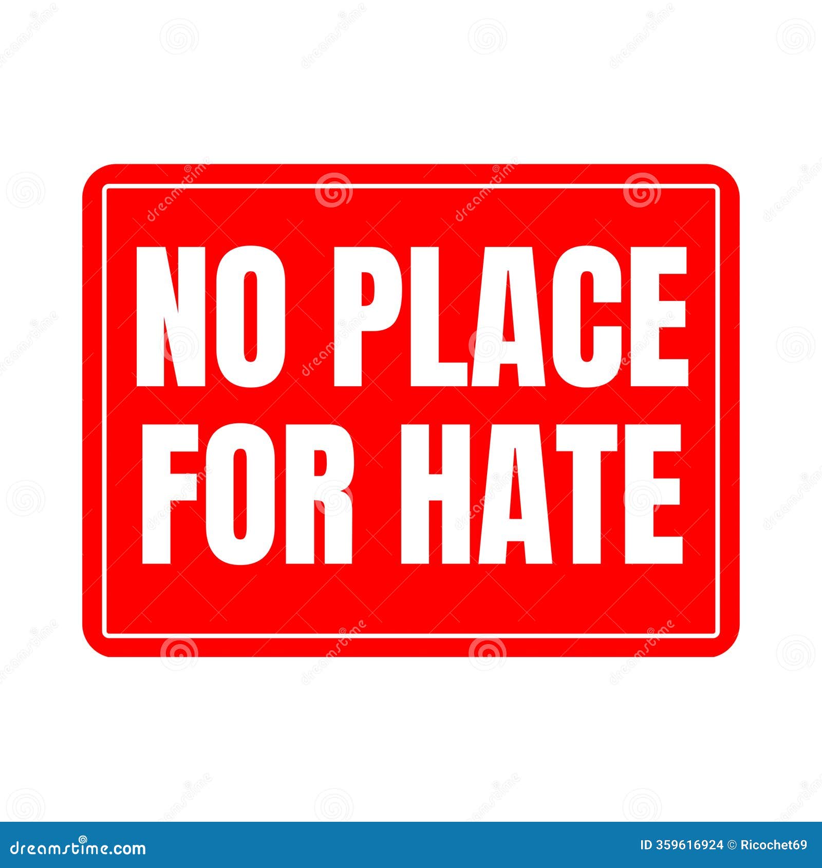 No place for hate sign stock illustration. Illustration of protest ...