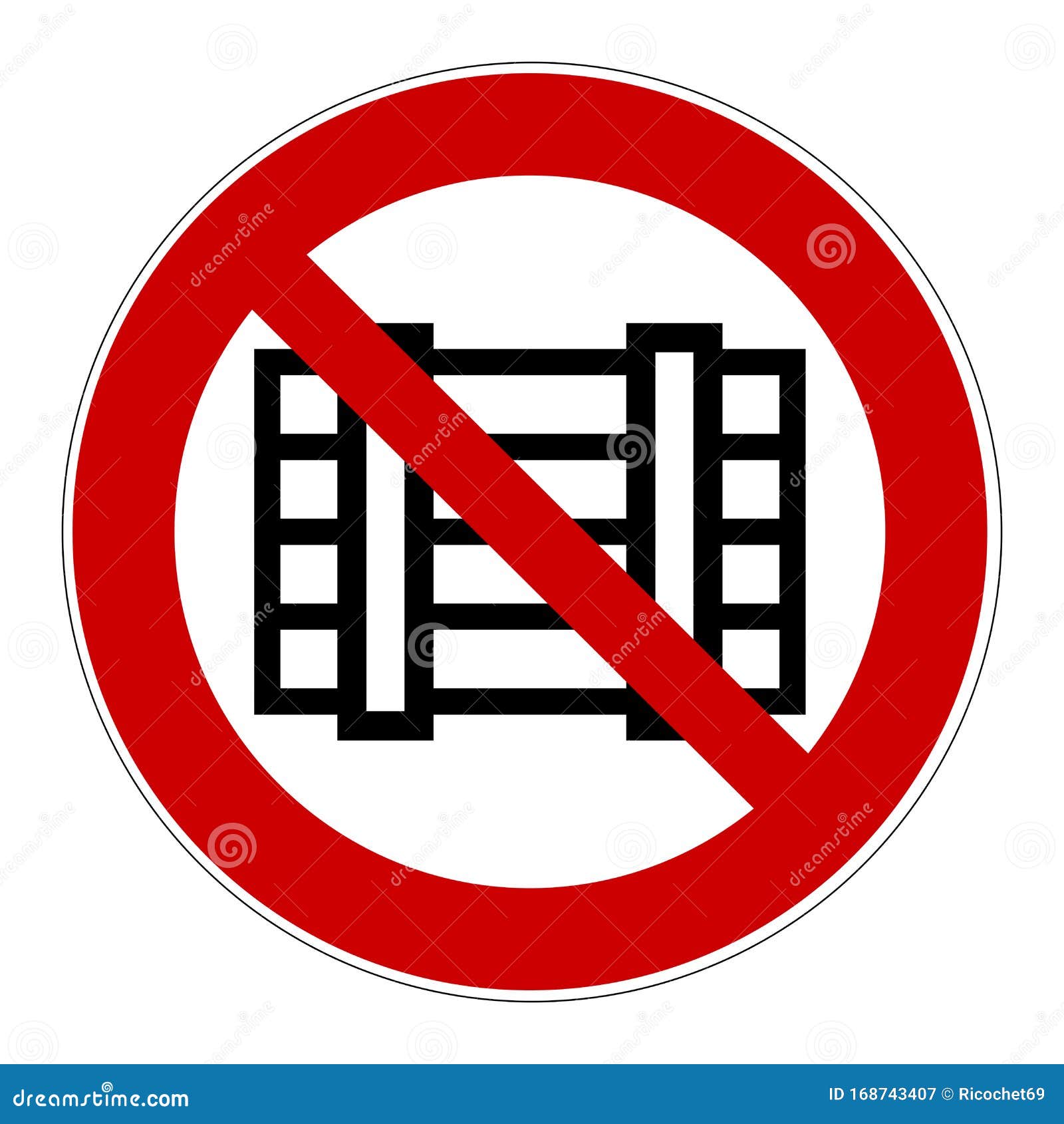 No placing or storing sign stock illustration. Illustration of ...
