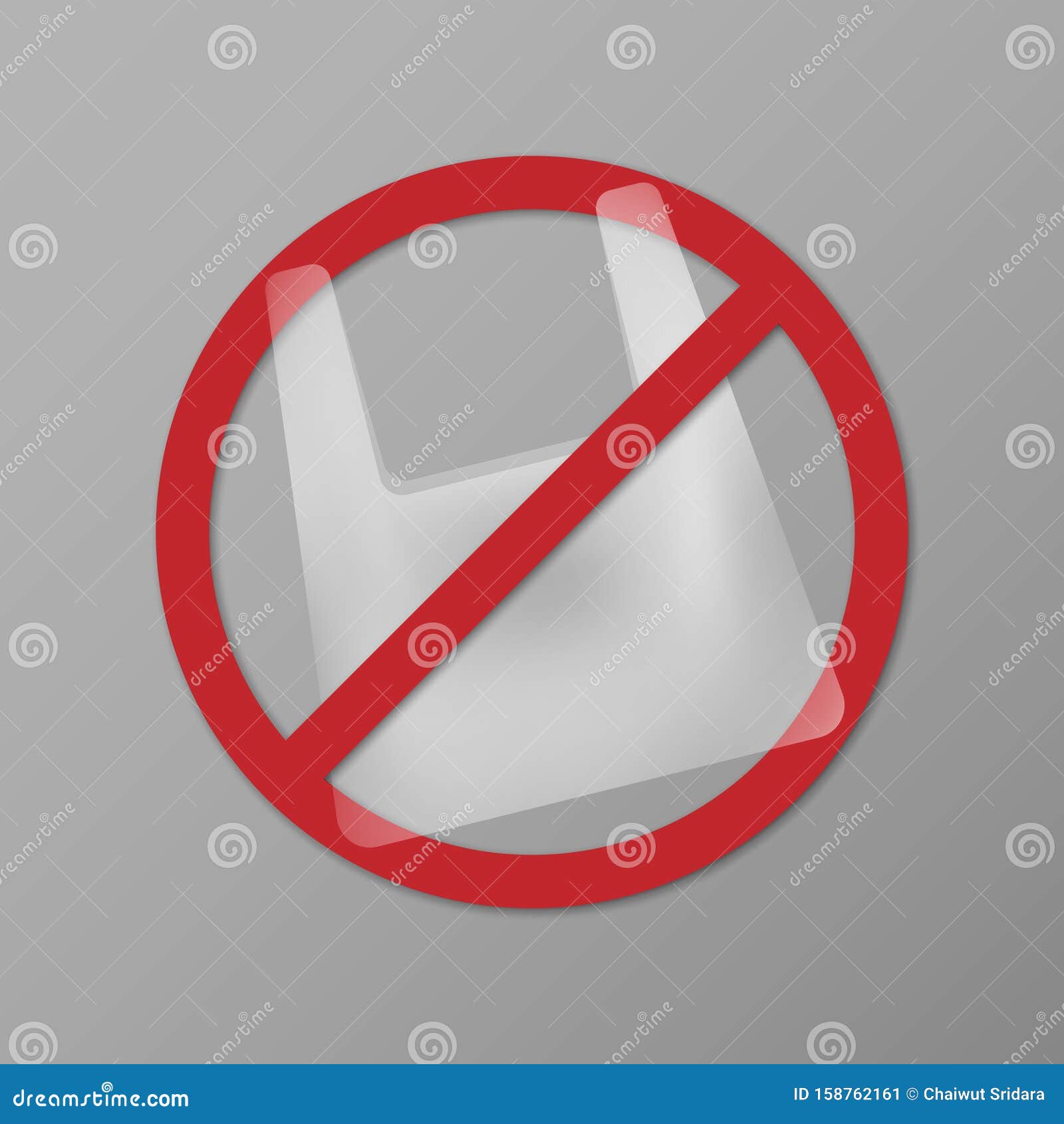 No Plastic Bag Slogan, Vector Illustration Stock Vector - Illustration ...