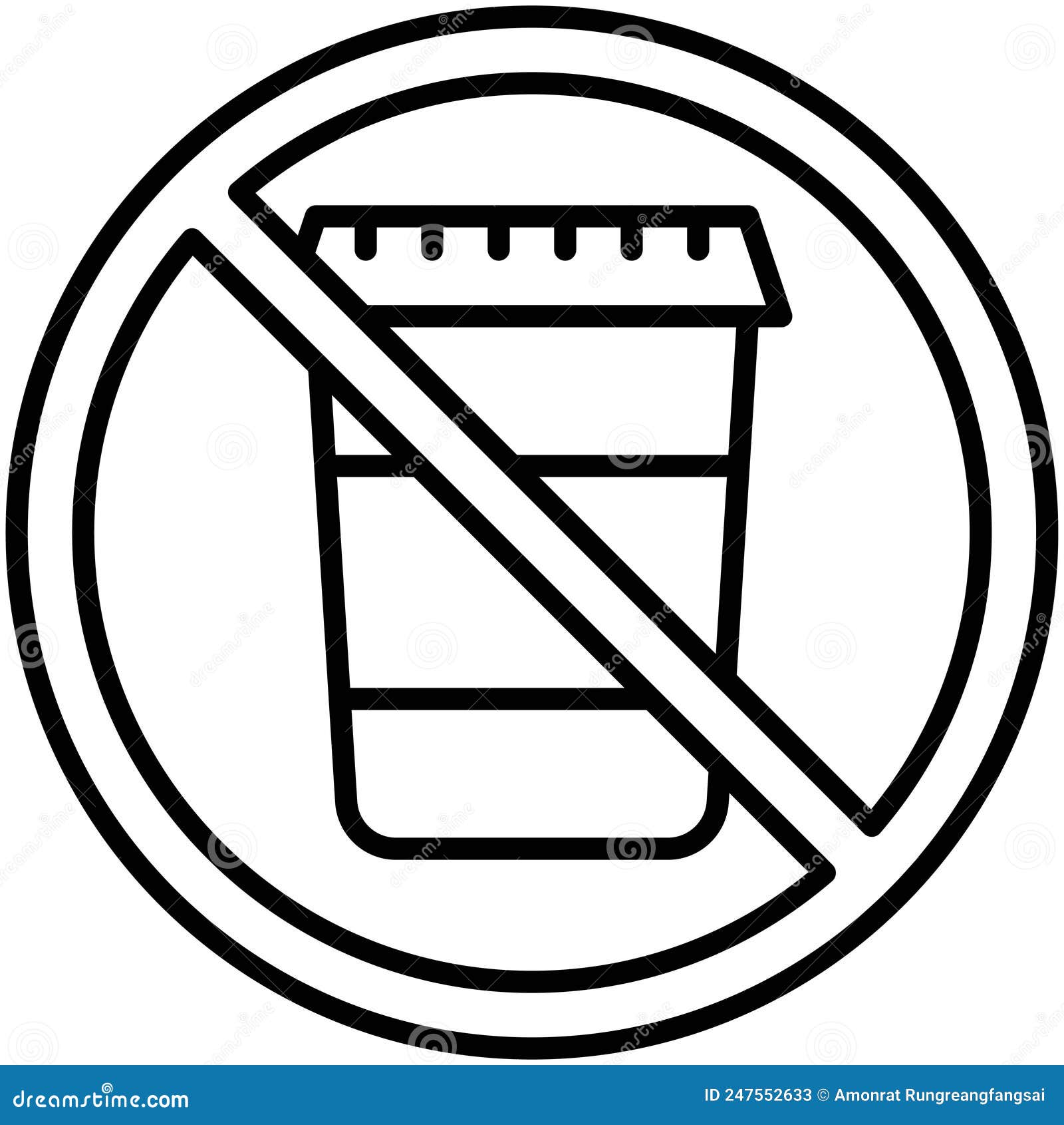 No Plastic Cups Icon, Prohibition Sign Vector Illustration Stock Vector ...