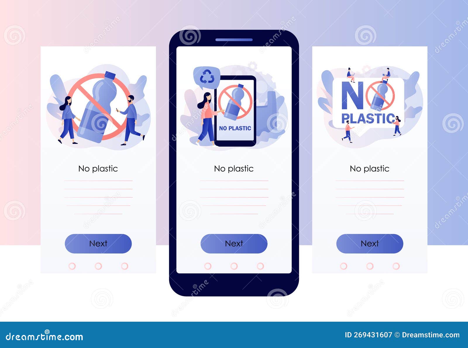 No Plastic Sign. Protest Against Plastic Garbage. Reduce Pollution ...