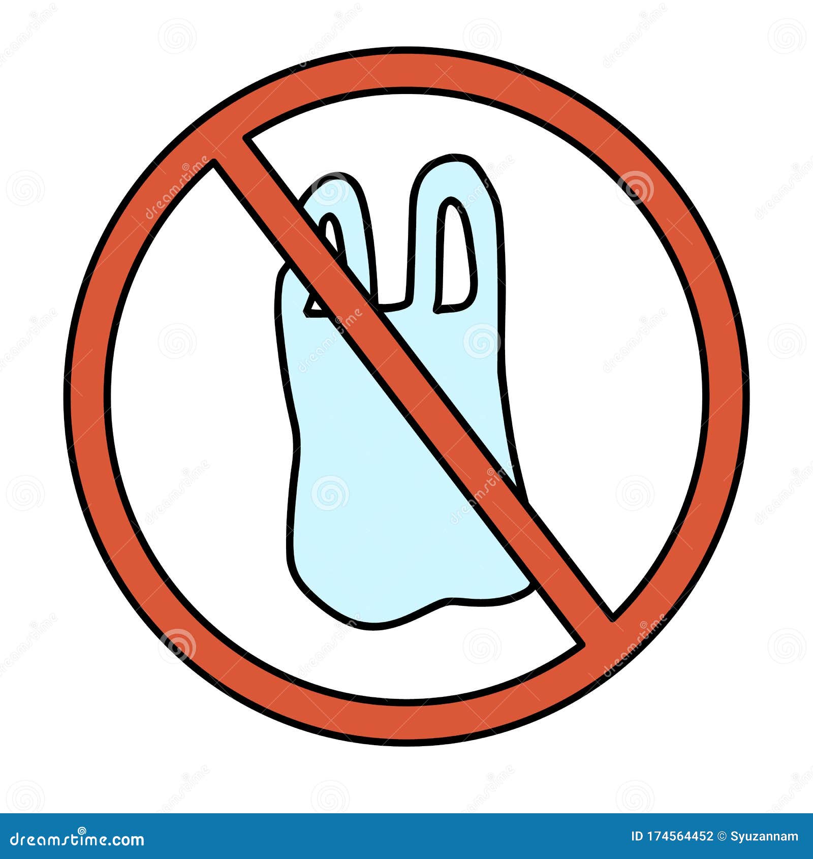 No Plastic Symbol. Forbidden Vector Plastic Sign Stock Vector ...