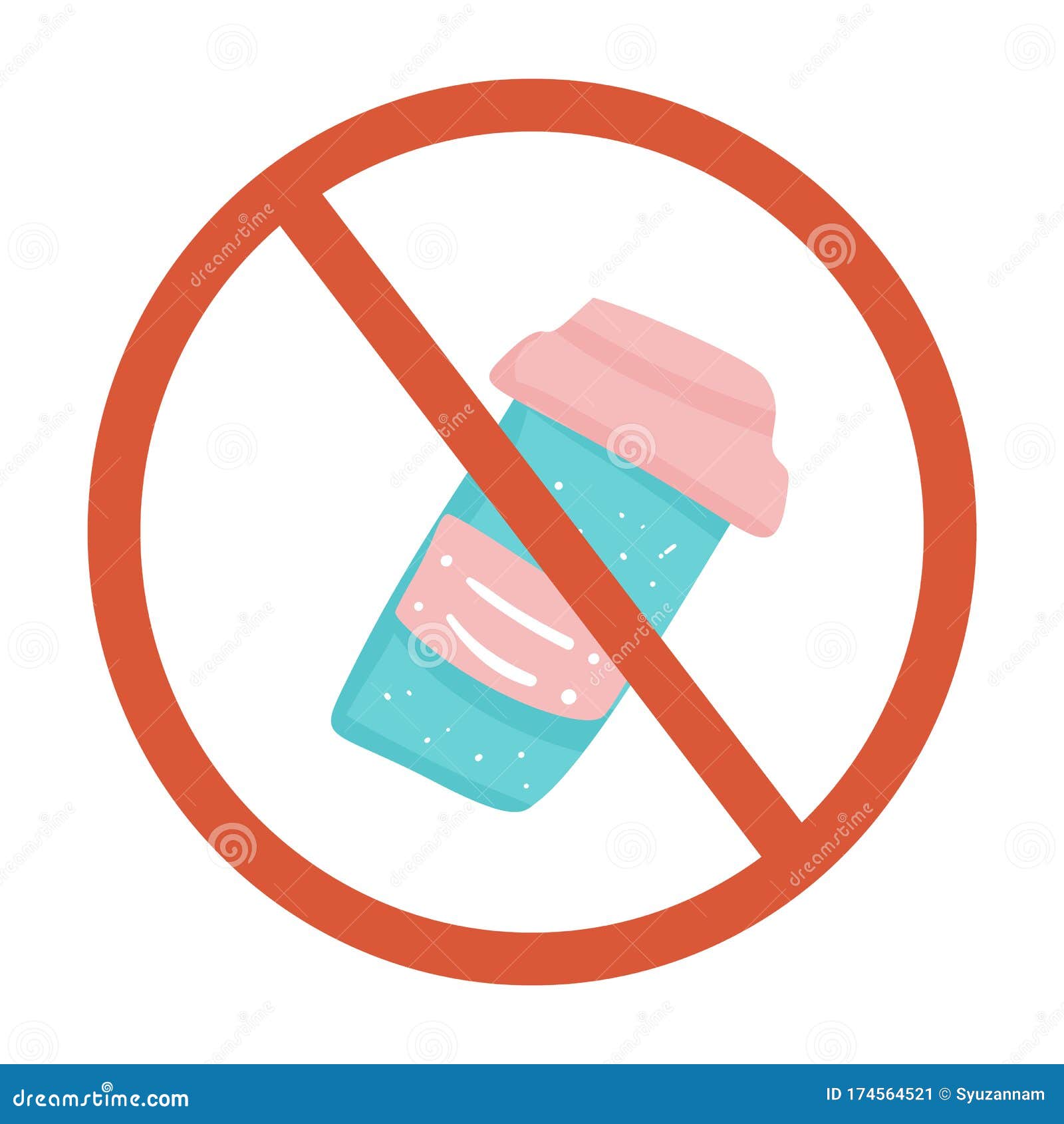 No Plastic Symbol. Forbidden Vector Plastic Sign Stock Vector ...