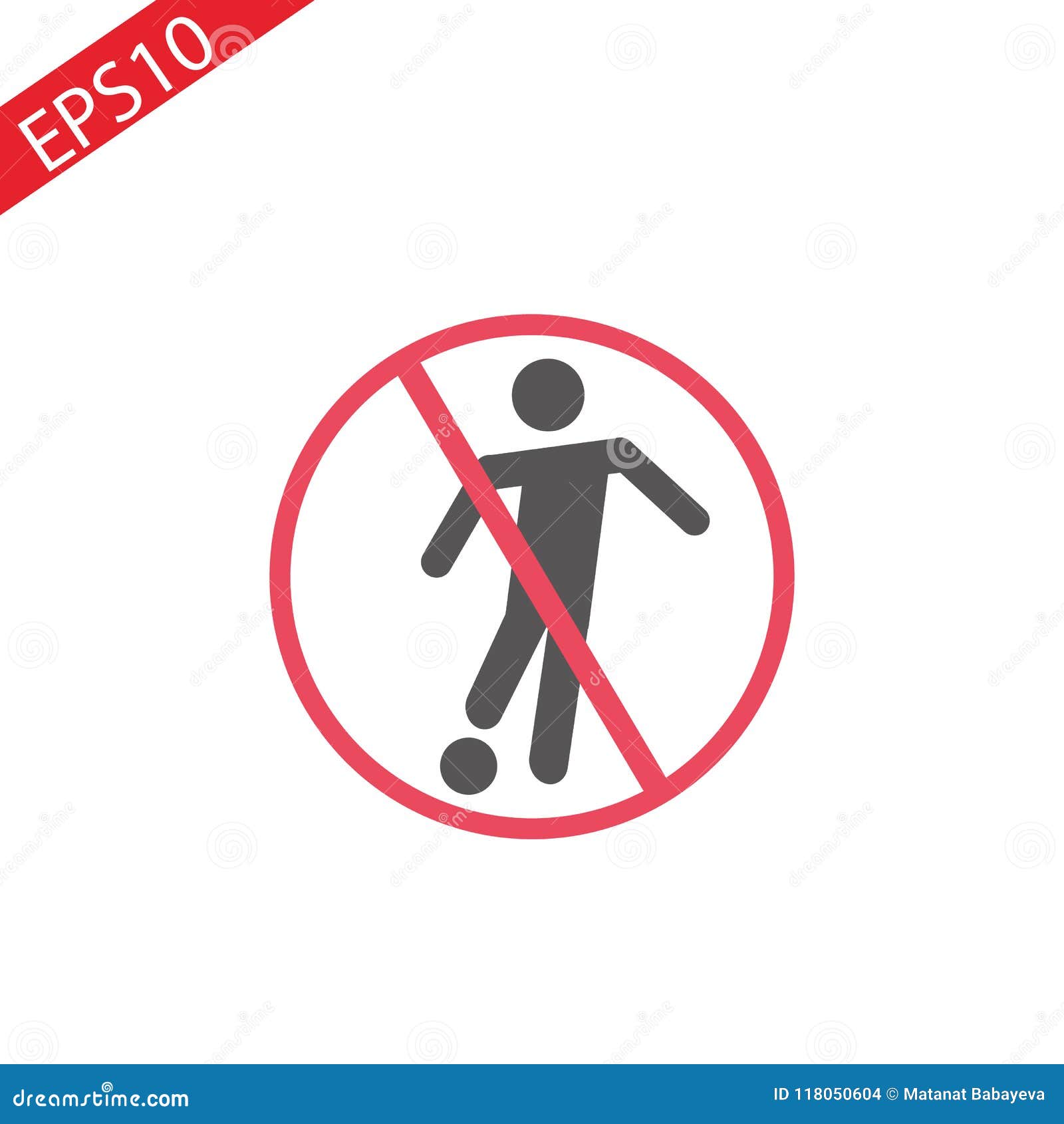 No Play or Football Sign. Vector on No Play. EPS10 Stock Vector ...