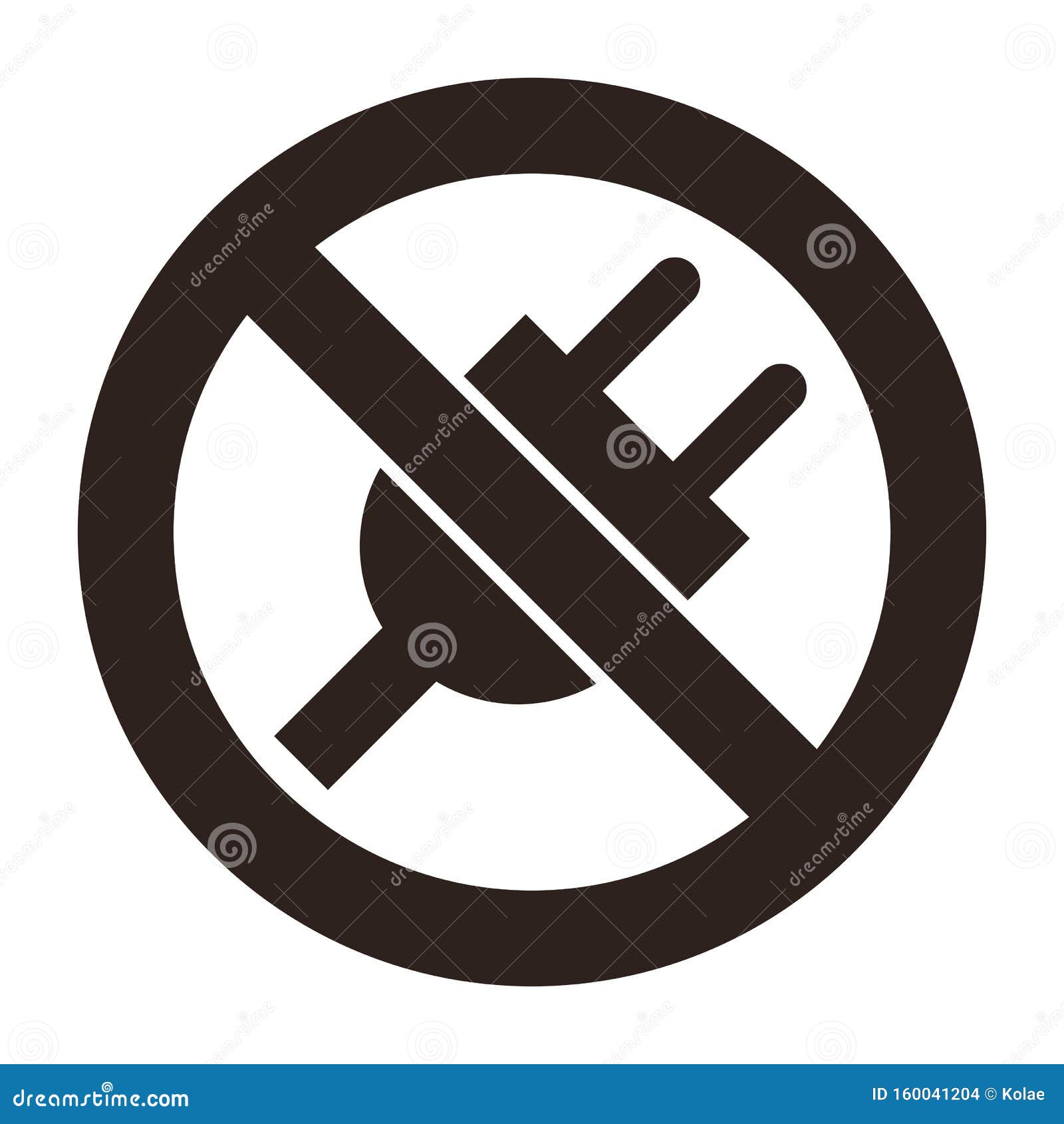 No plug icon stock vector. Illustration of component - 160041204