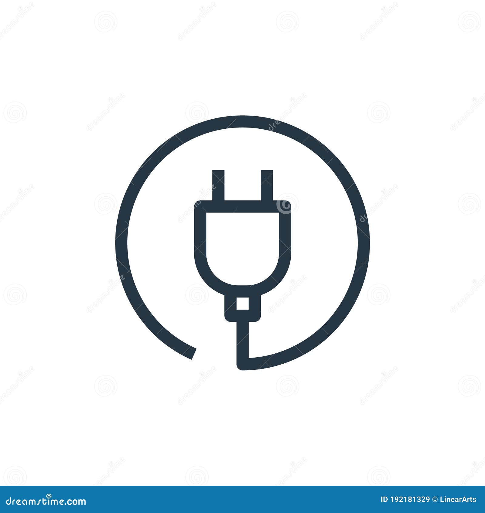 No Plug Icon Vector from Ecology Concept. Thin Line Illustration of No ...