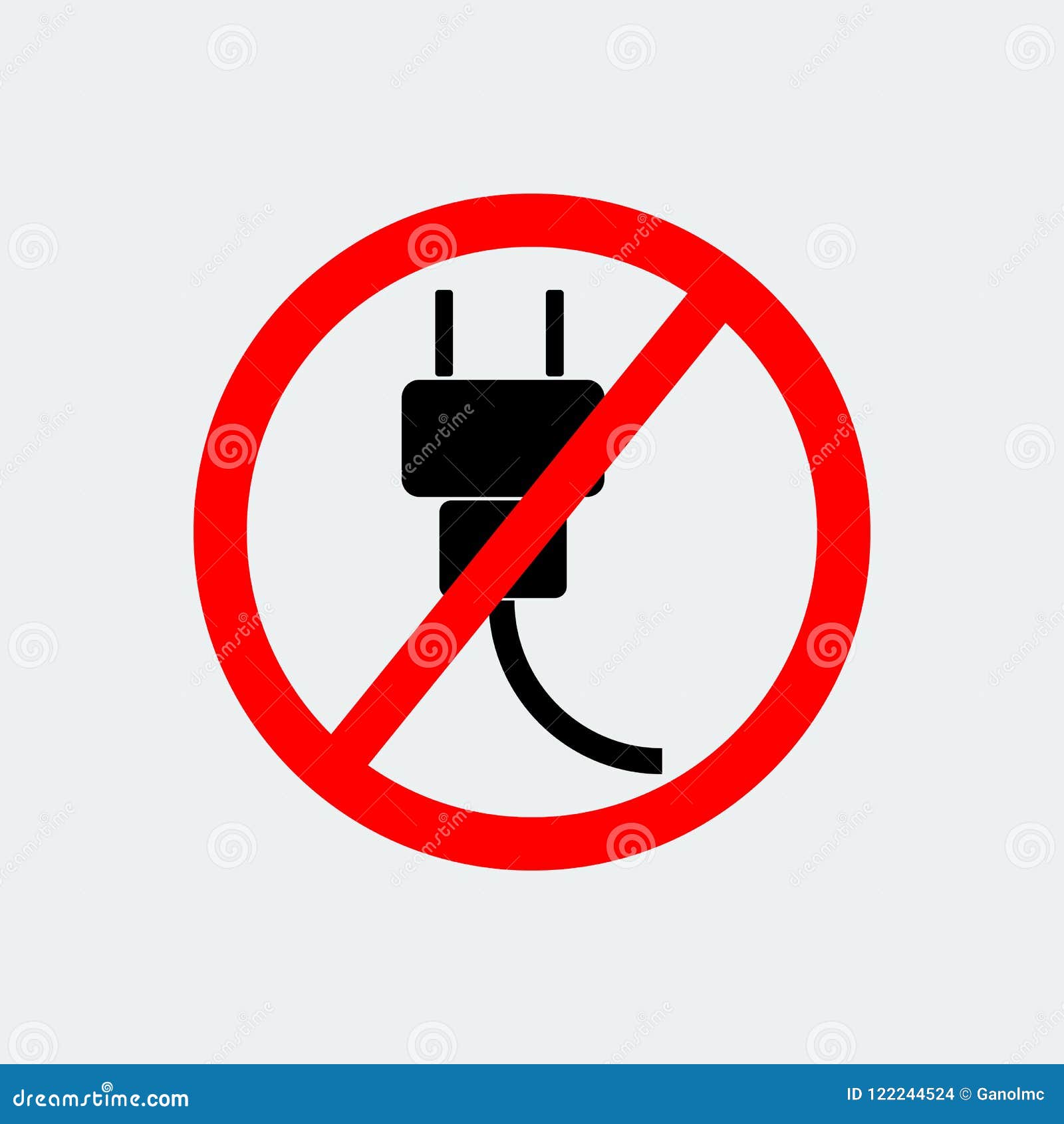 No Plug Icon.Vector Illustration Stock Vector - Illustration of cord ...