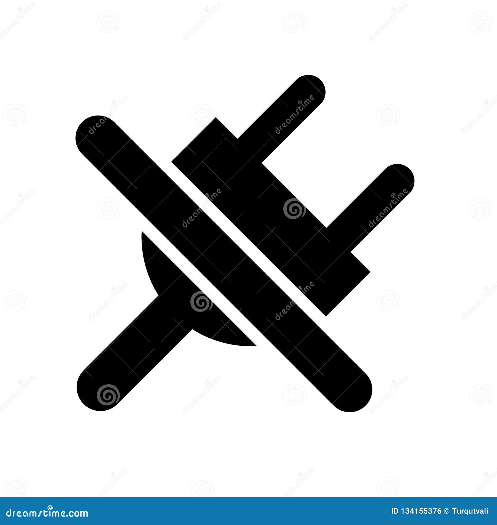 No Plug Icon Vector Sign and Symbol Isolated on White Background, No ...