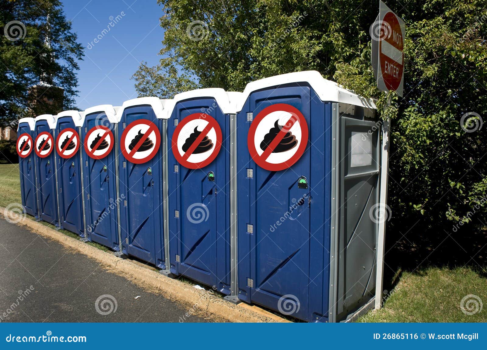 No Poop Outhouse. stock photo. Image of movable, fiberglass - 26865116
