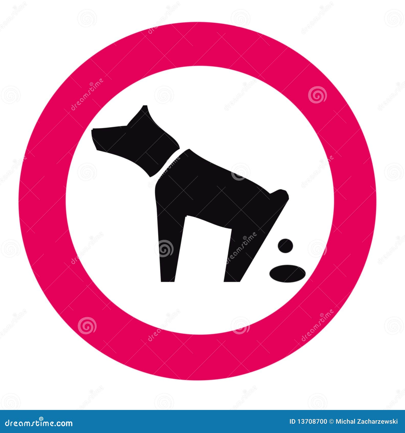 Sign No Dogs Isolated On White Background. Prohibition Sign. Not ...