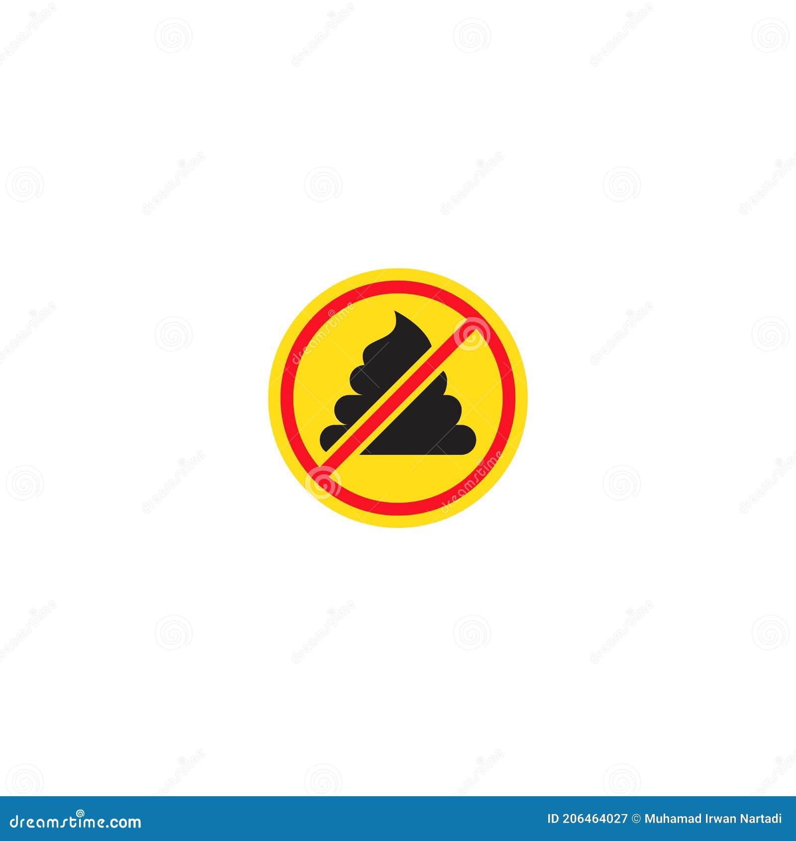 No pooping sign isolated stock vector. Illustration of isolated - 206464027