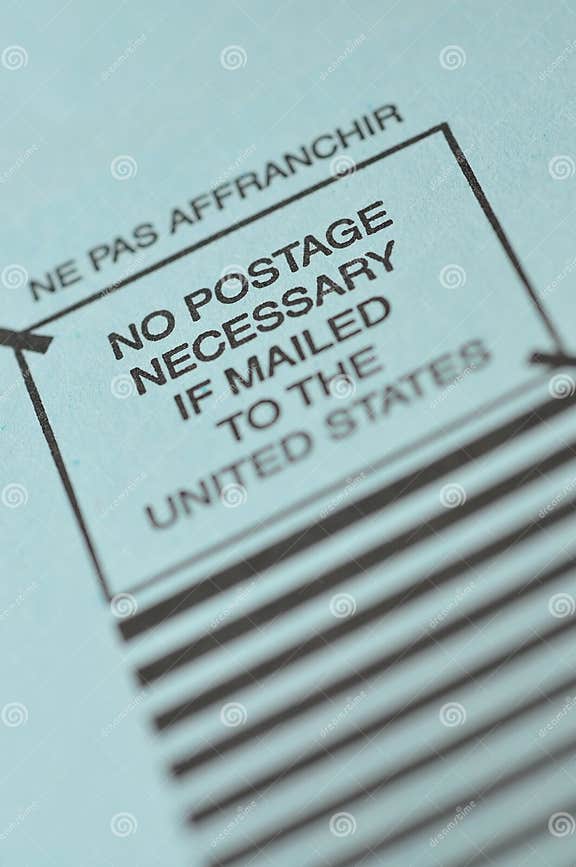 No Postage Necessary stock photo. Image of letter, stamp - 10414330