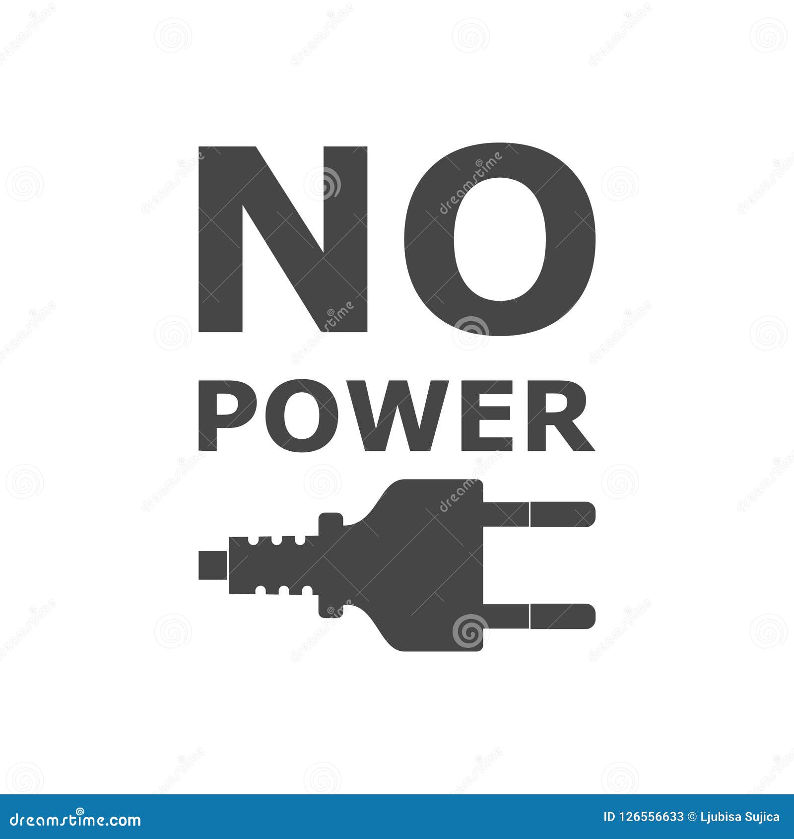 No Power icon stock vector. Illustration of conserve - 126556633