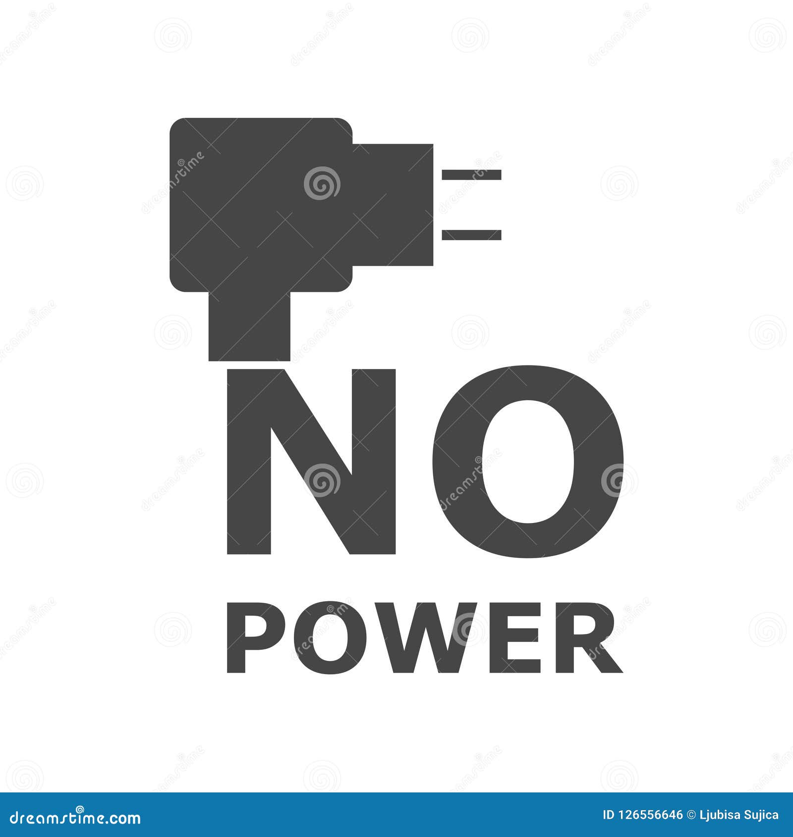 No Power icon stock illustration. Illustration of concept - 126556646