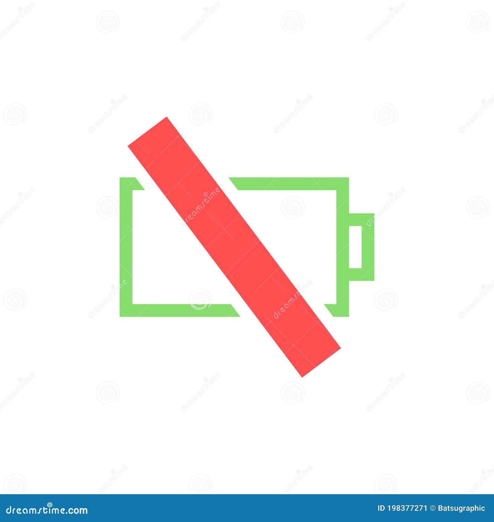 No Power Vector Icon Design Template Stock Vector - Illustration of ...