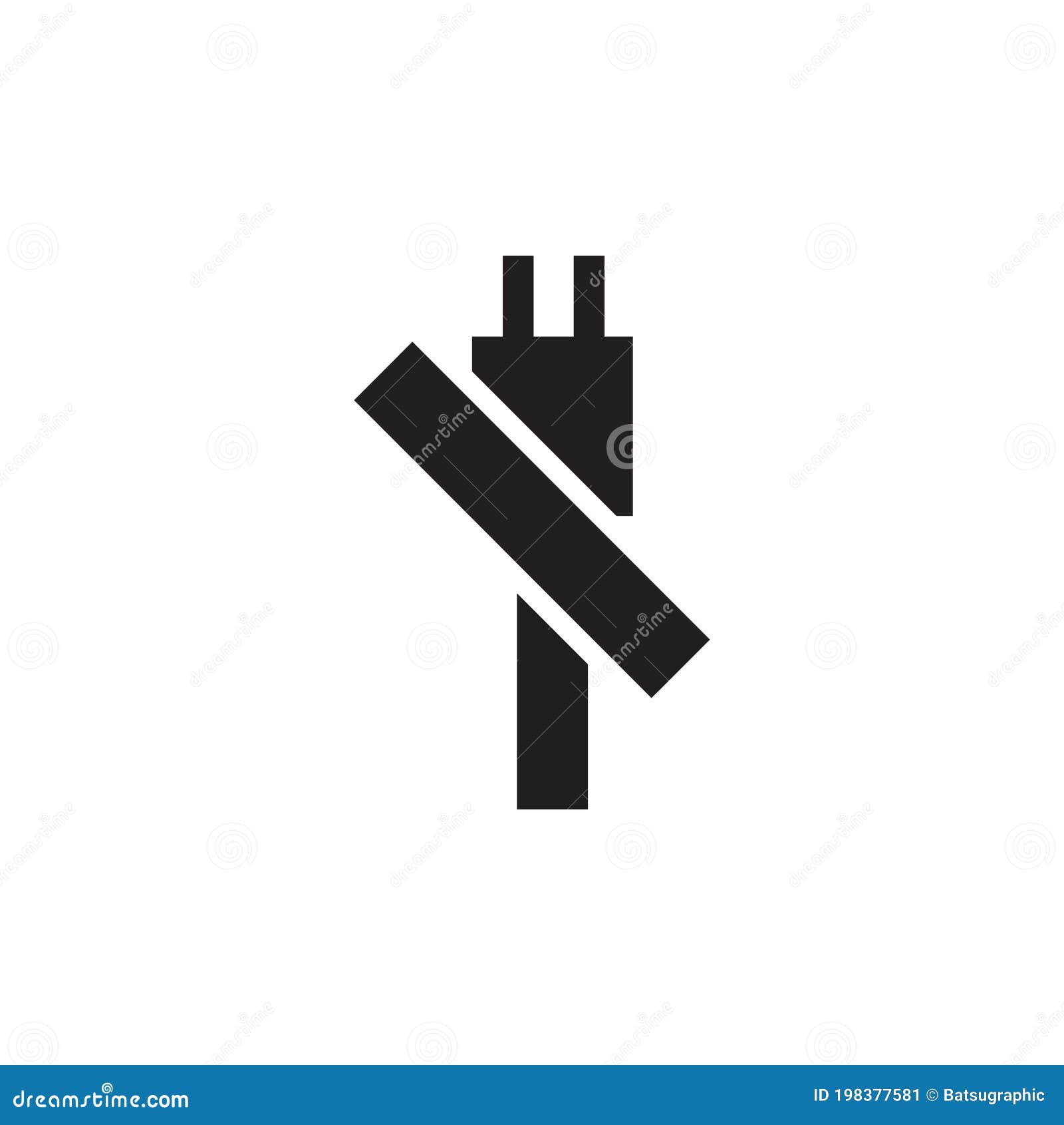 No Power Vector Icon Design Template Stock Vector - Illustration of ...