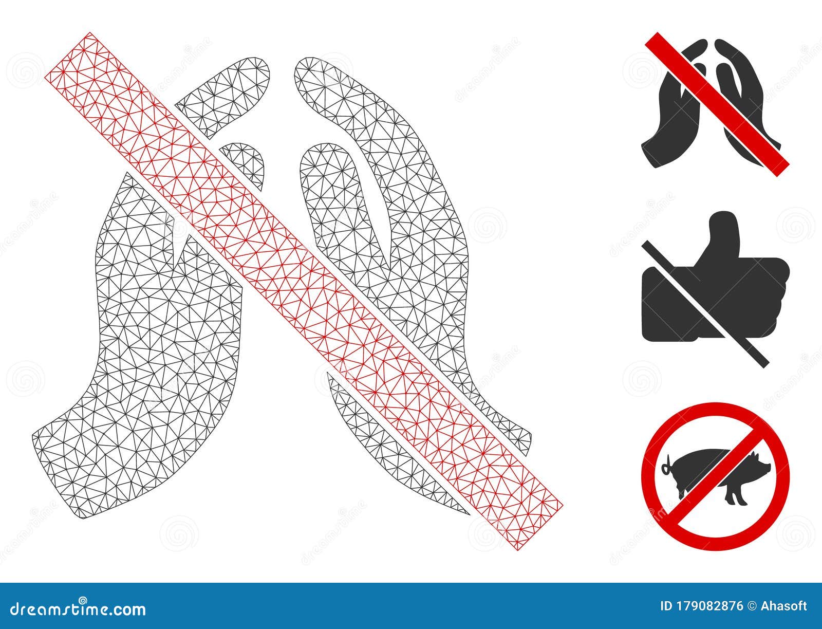 No Praying Hands Polygonal Frame Vector Mesh Illustration Stock Vector ...