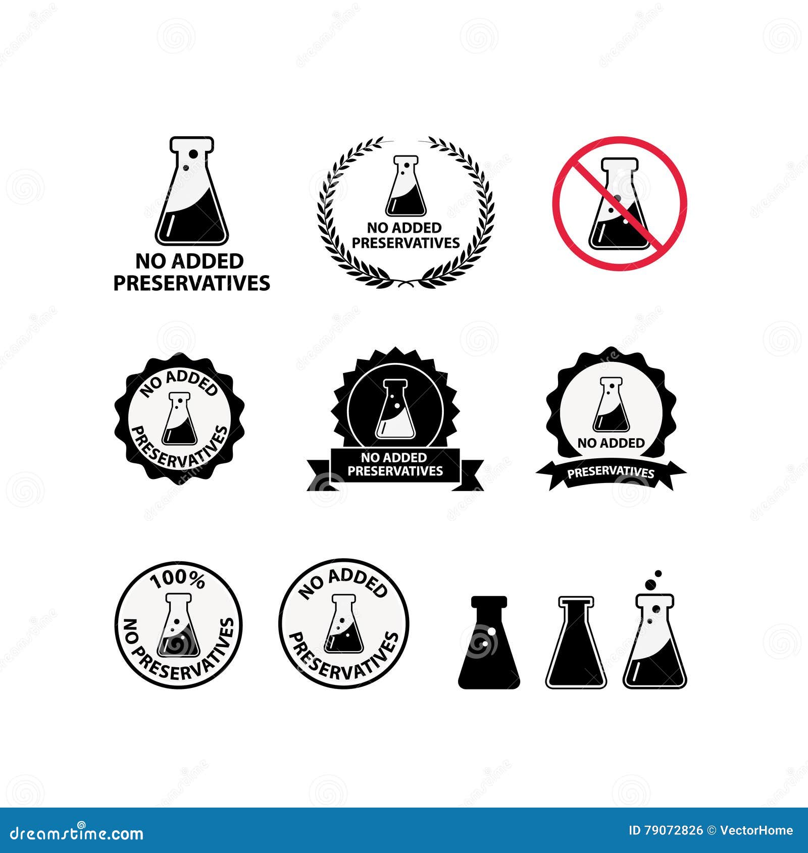 No Preservative Icon - Vector Illustration. Stock Vector - Illustration ...