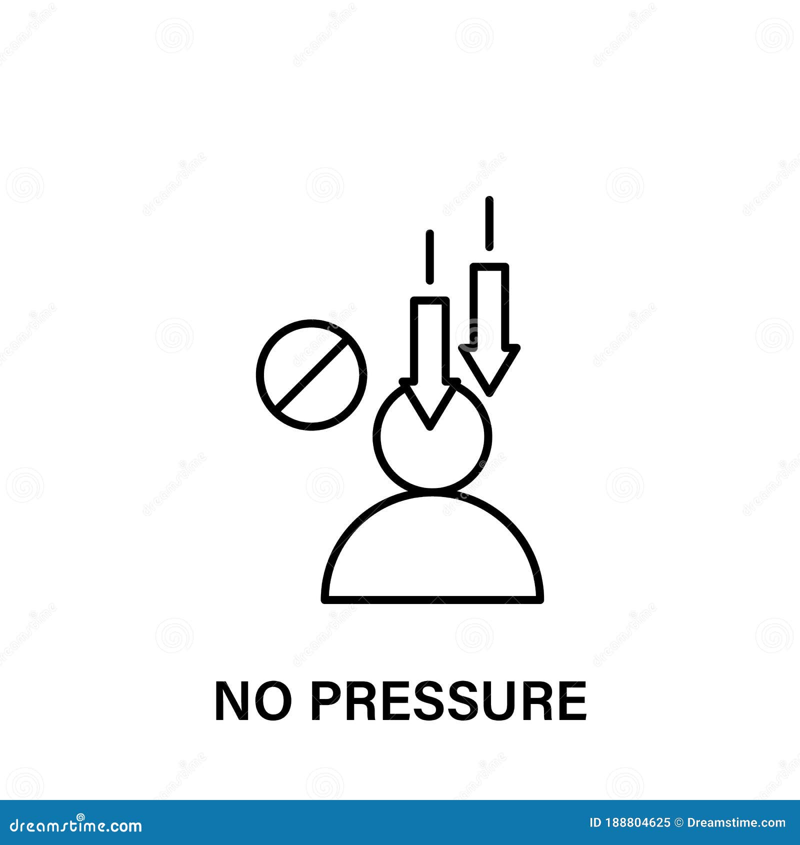 No Pressure, User Icon. Element of Human Positive Thinking Icon Stock ...