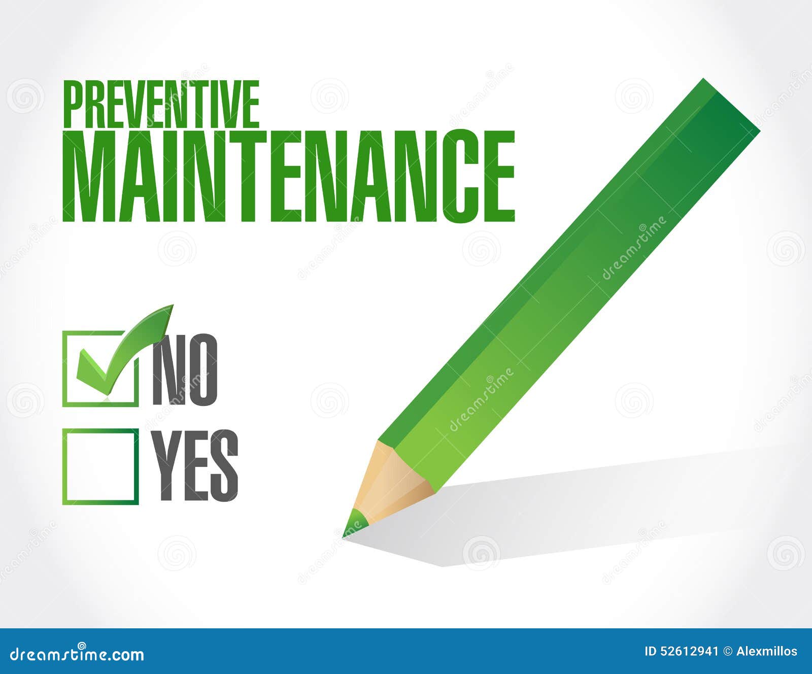 Preventive Maintenance Check Mark Sign Stock Illustration ...