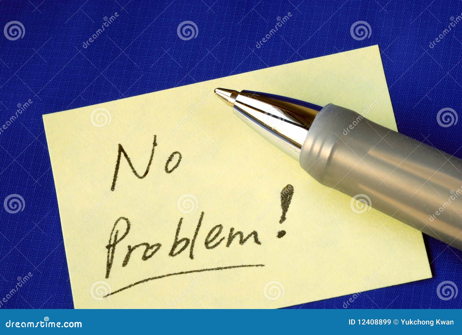 No Problem on a Yellow Sticker Stock Image - Image of abstract ...