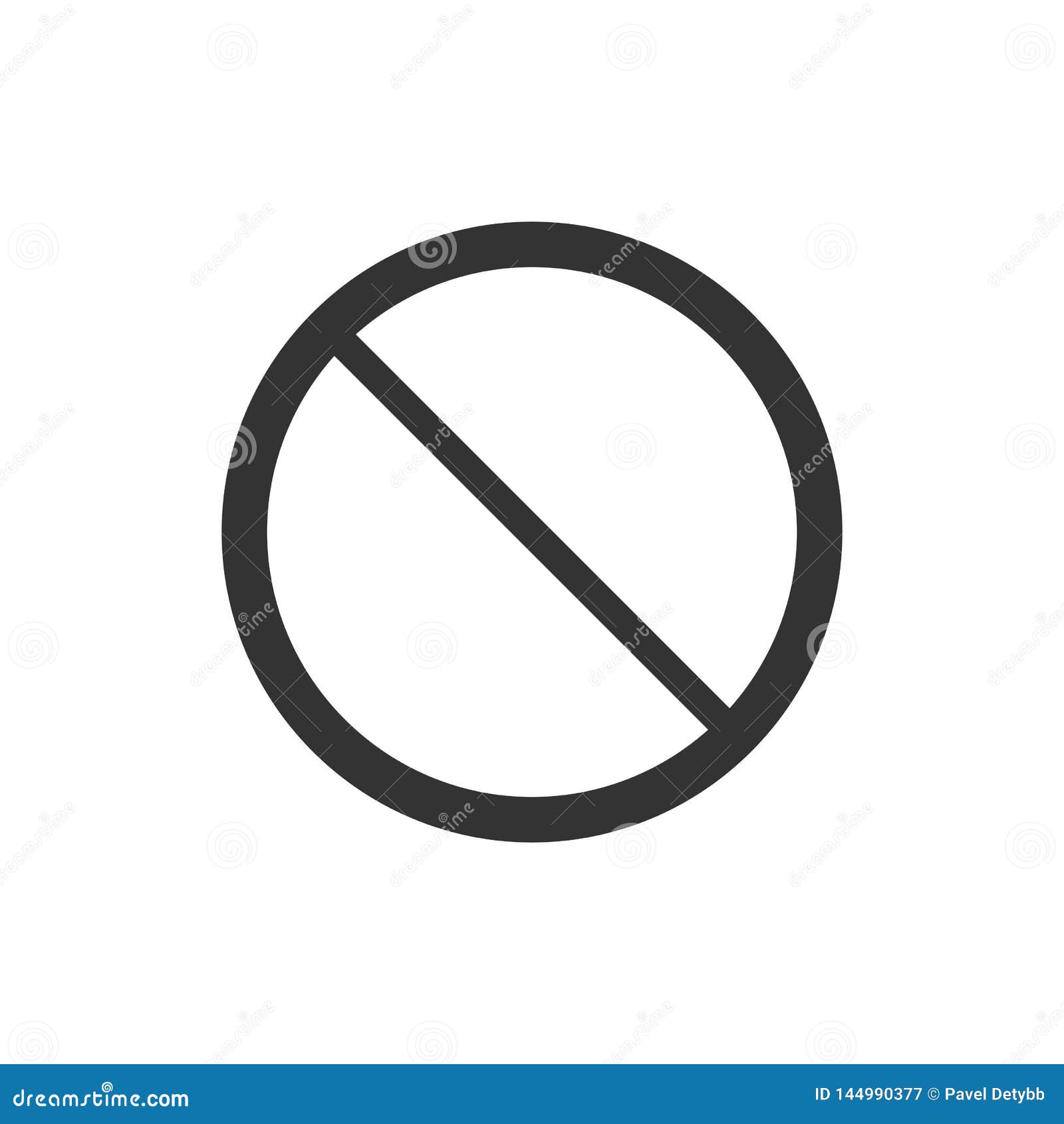 No Prohibited Sign. Vector Illustration, Flat Design Stock Illustration ...