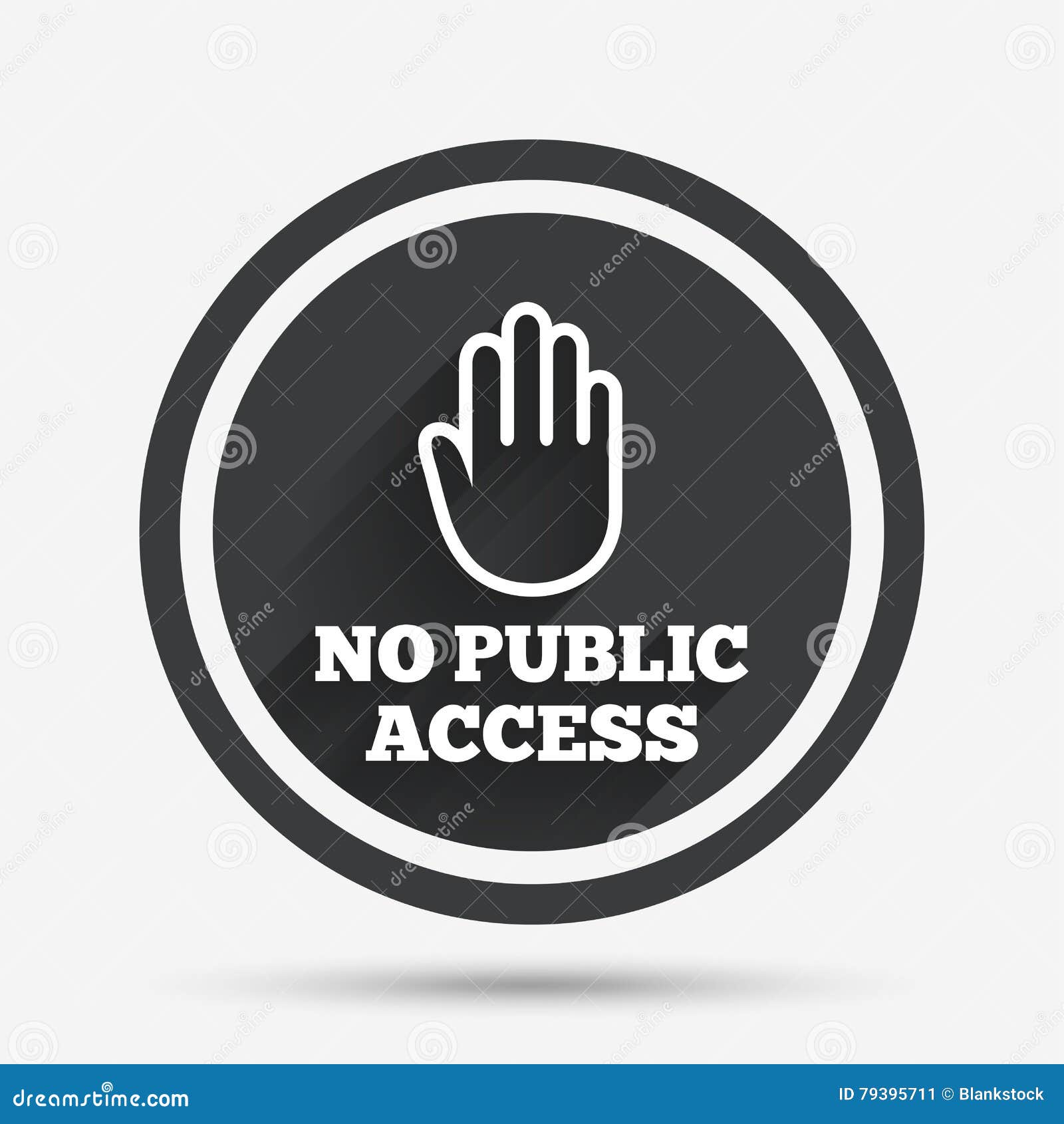 No Public Access Sign Icon. Caution Stop Symbol. Stock Vector ...