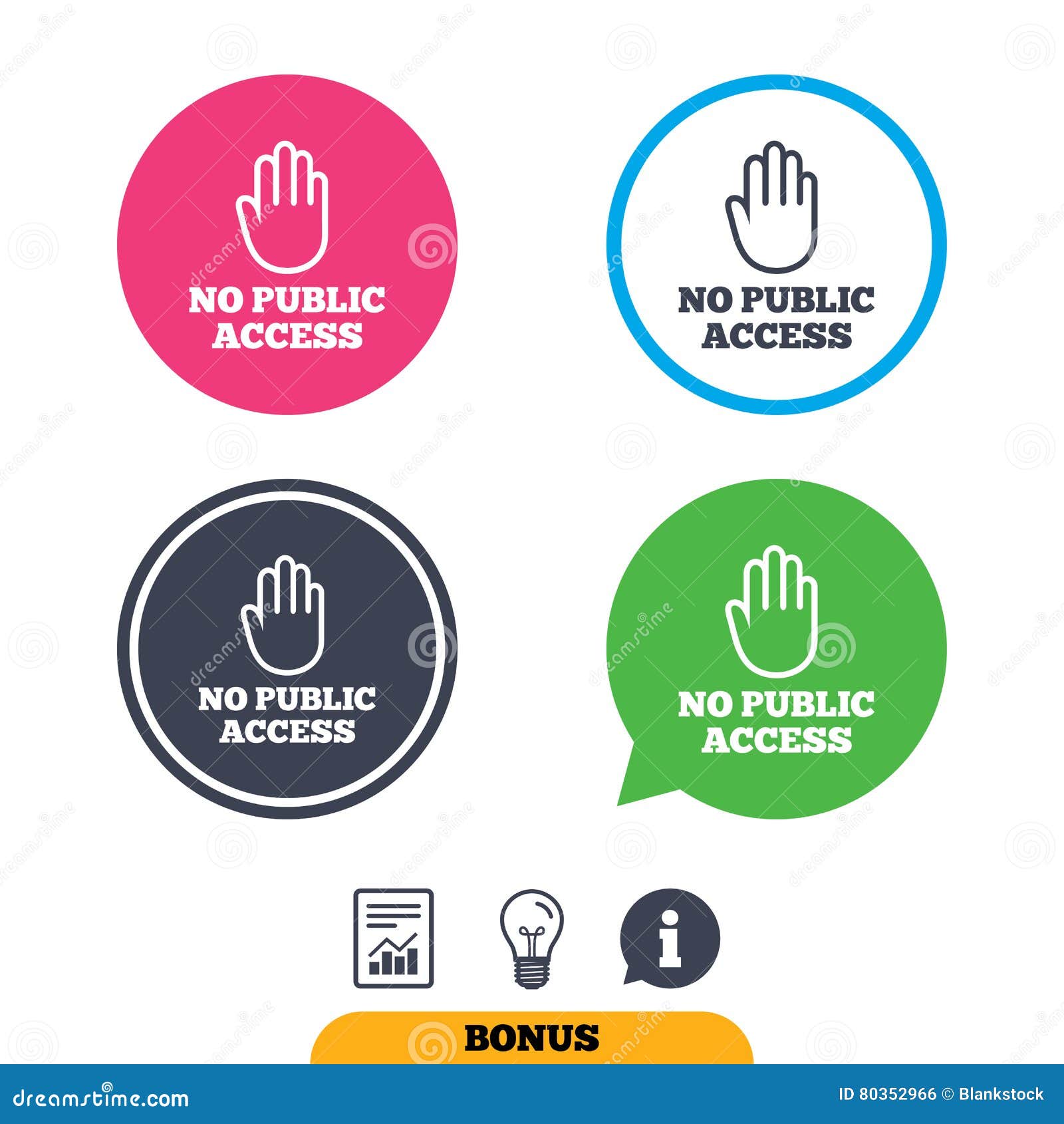 No Public Access Sign Icon. Caution Stop Symbol. Stock Vector ...