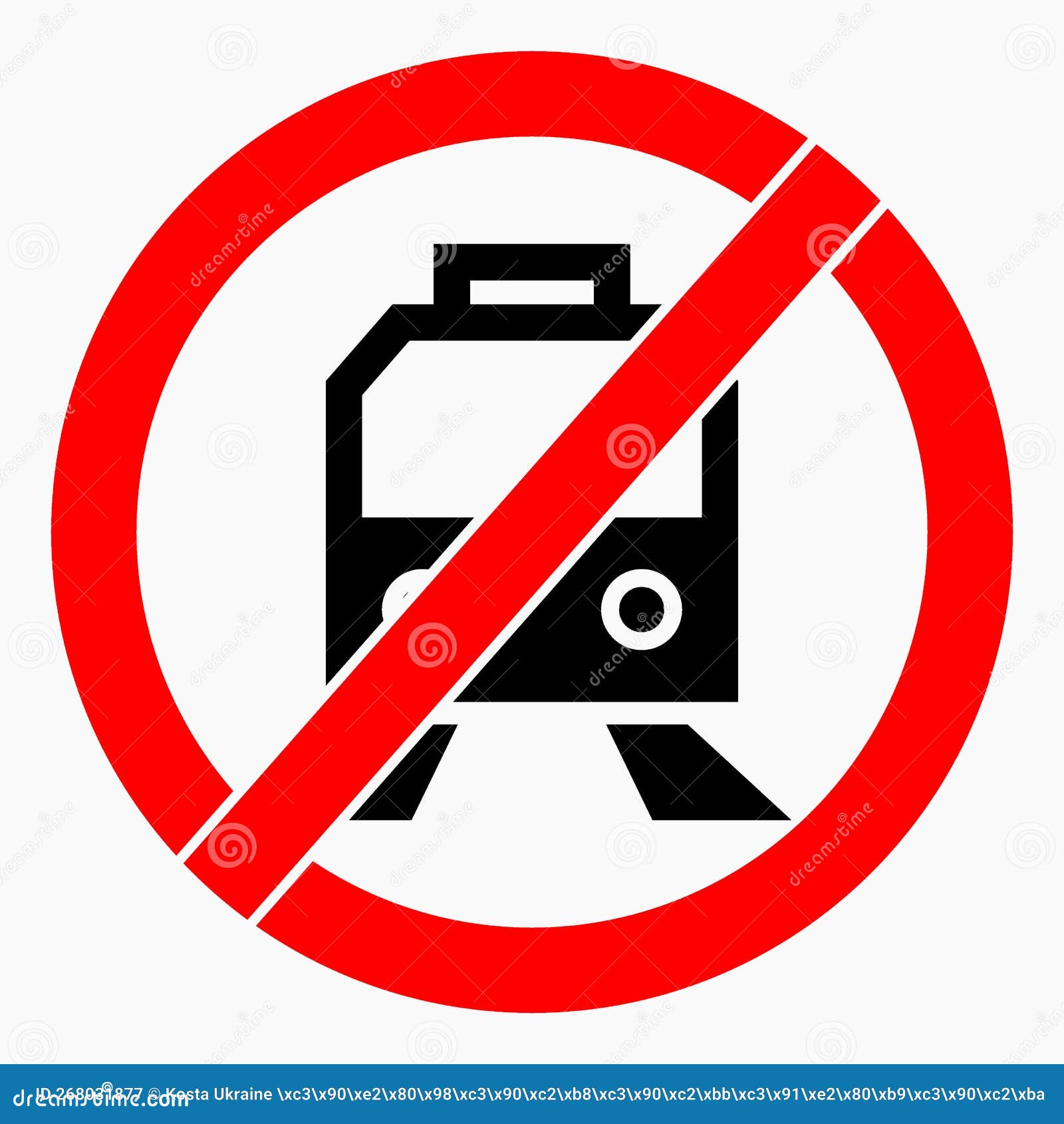 No public transport. stock vector. Illustration of symbol - 268031877