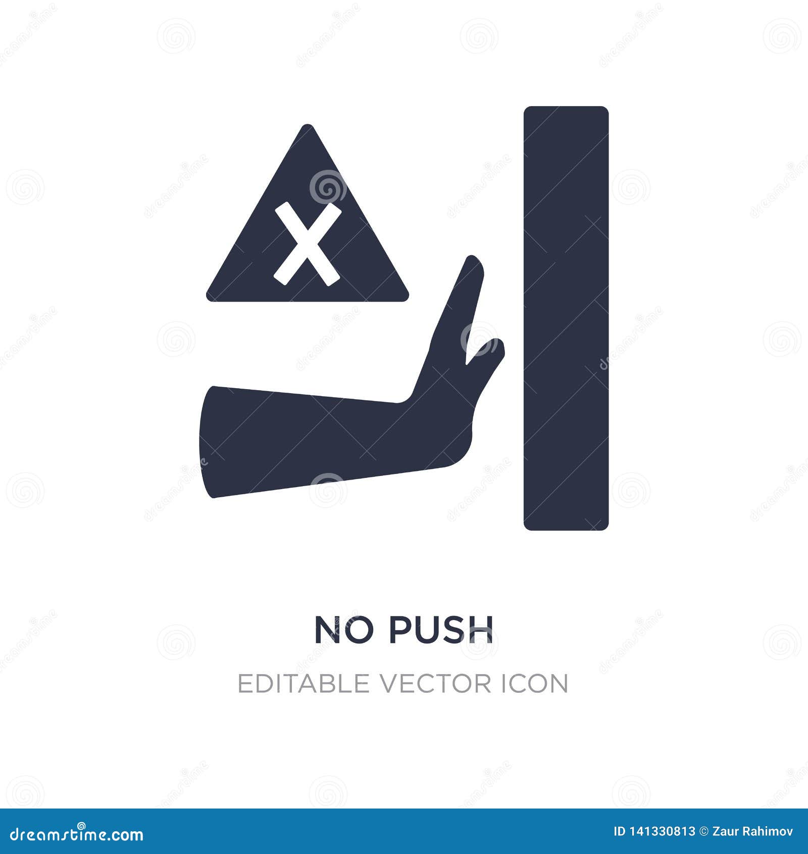 No Push Icon On White Background. Simple Element Illustration From ...