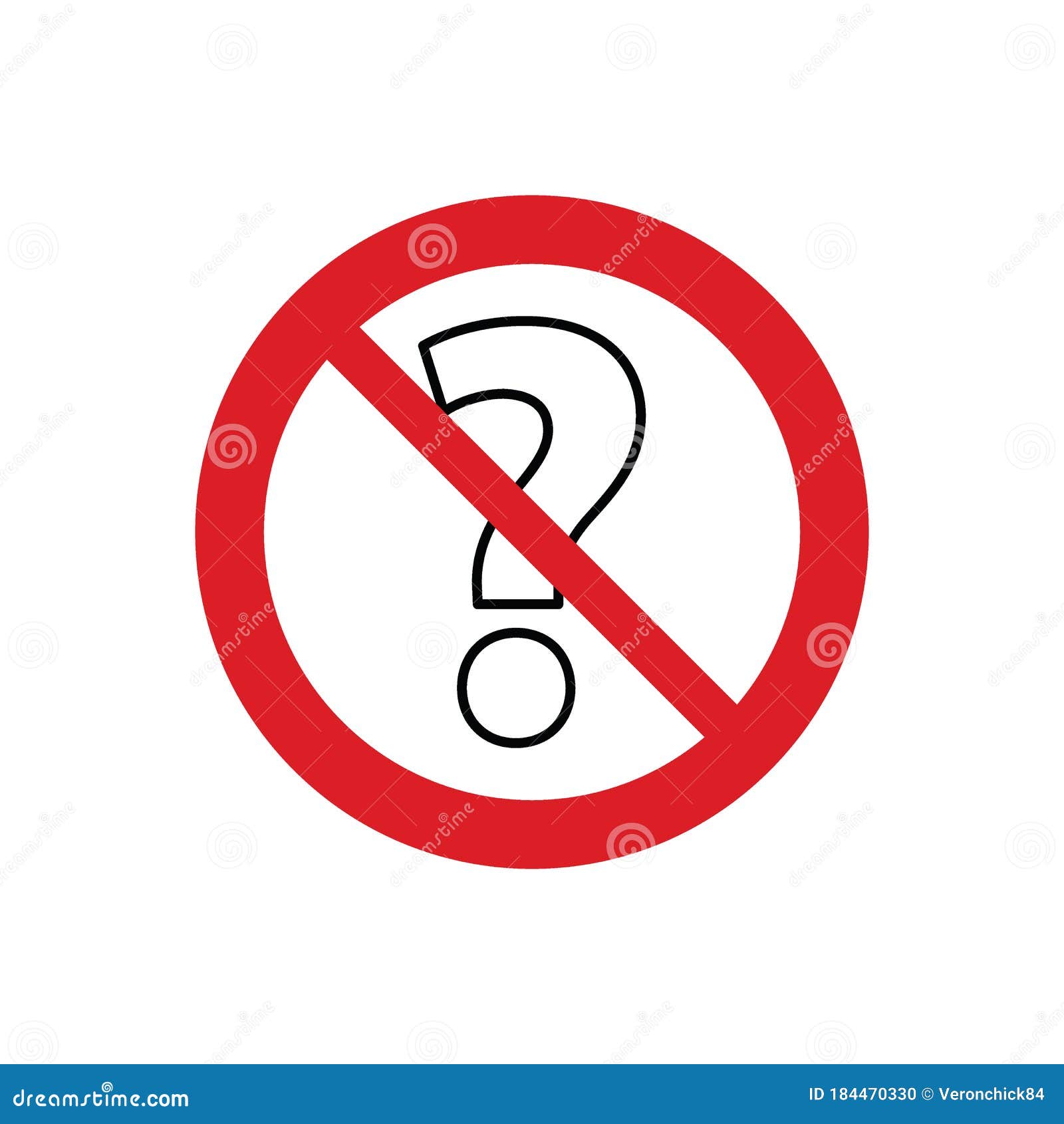 No Question Icon. the Red Circle Prohibiting Sing Stock Vector ...
