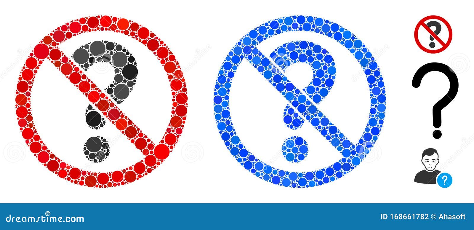 No Questions Mosaic Icon of Spheric Items Stock Vector - Illustration ...